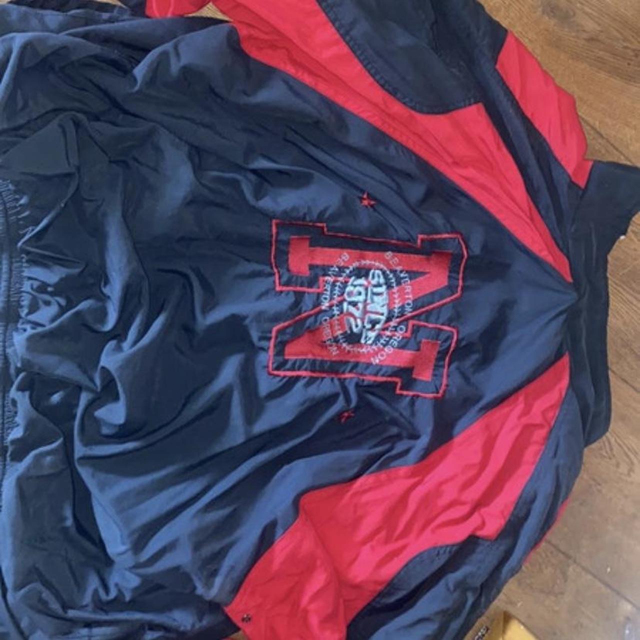 Nike Men's Red and Blue Jacket | Depop