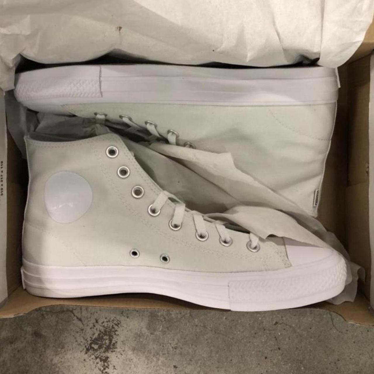 All white Converse Cons high top CTA Pro Little... - Depop
