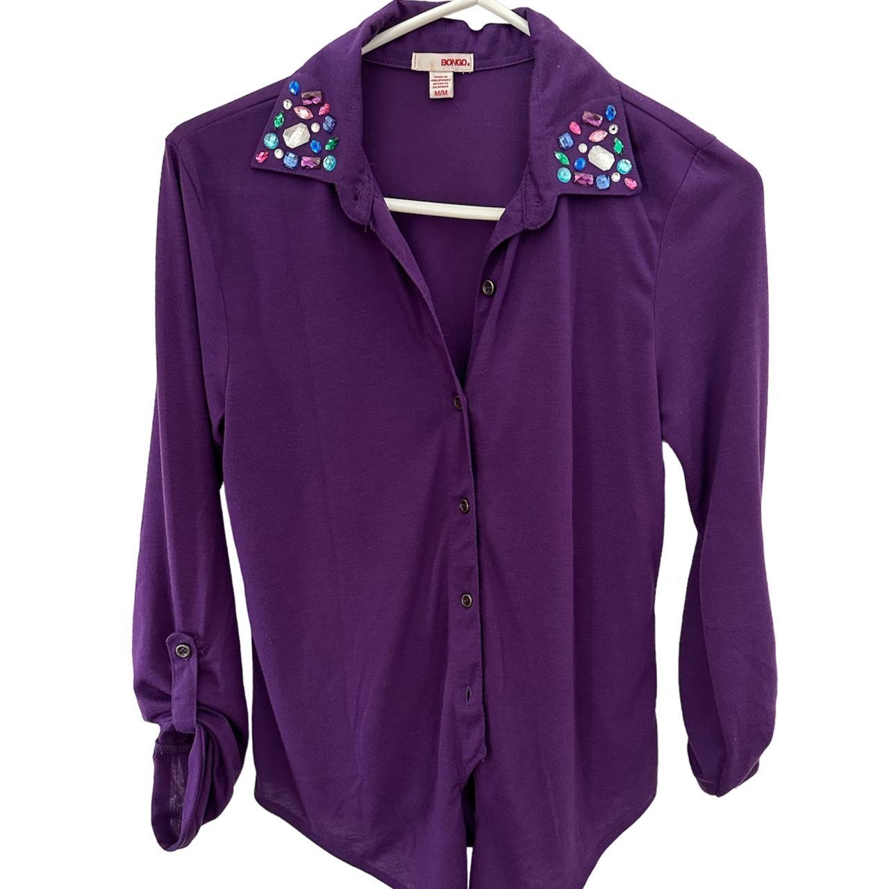 BONGO purple blouse in size M! - fits M true to... - Depop