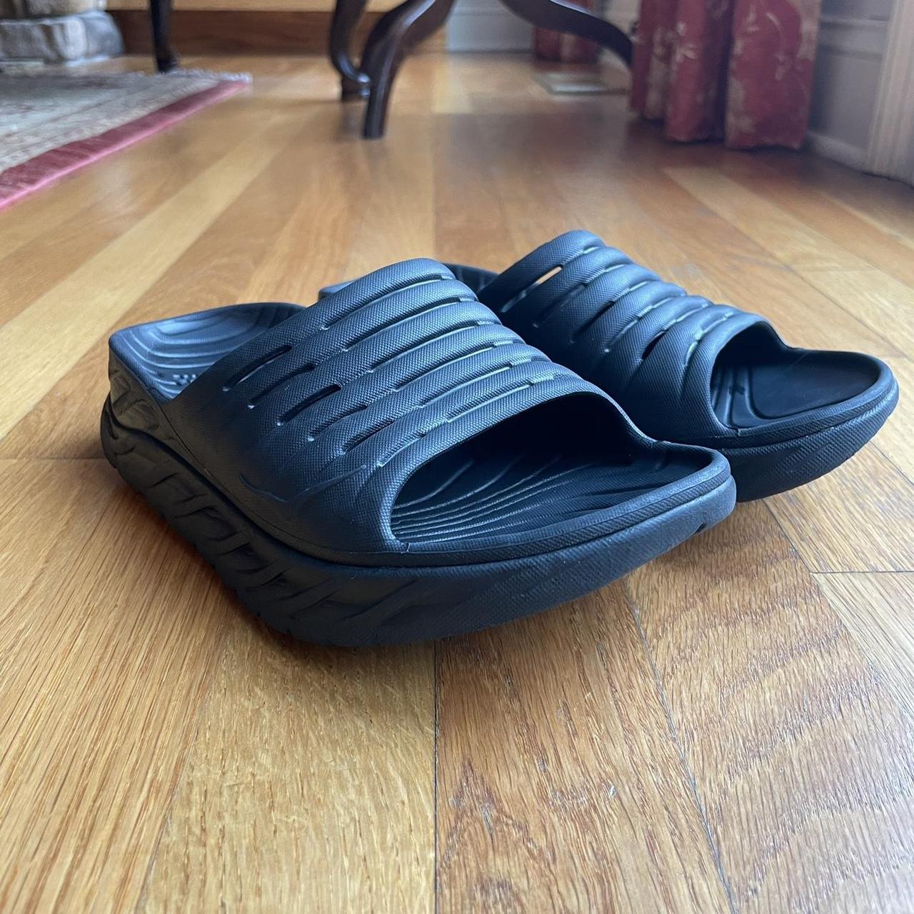 Hoka One One Women's Black Slides | Depop