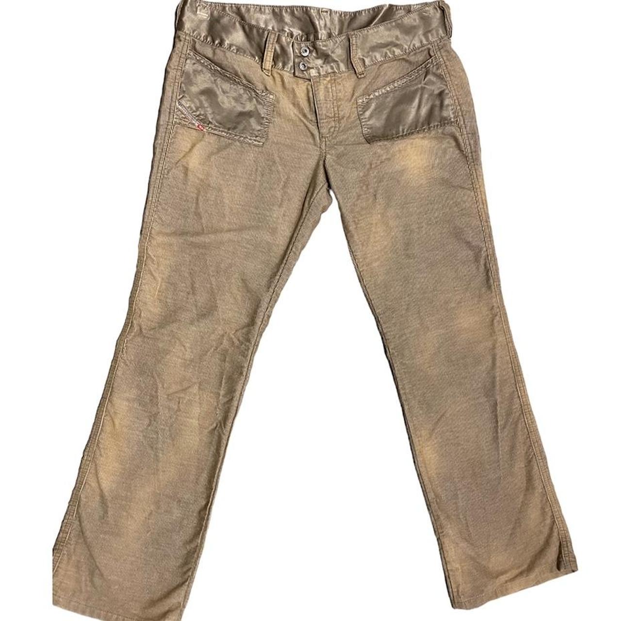Diesel Women's Tan Trousers | Depop