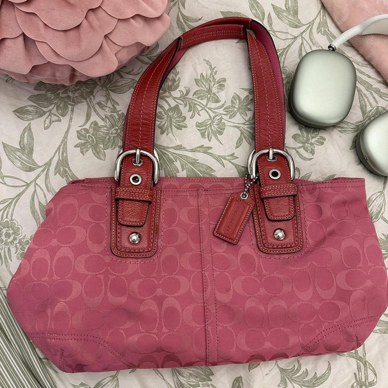 my moms super cute early 2010’s hot pink coach bag.... - Depop