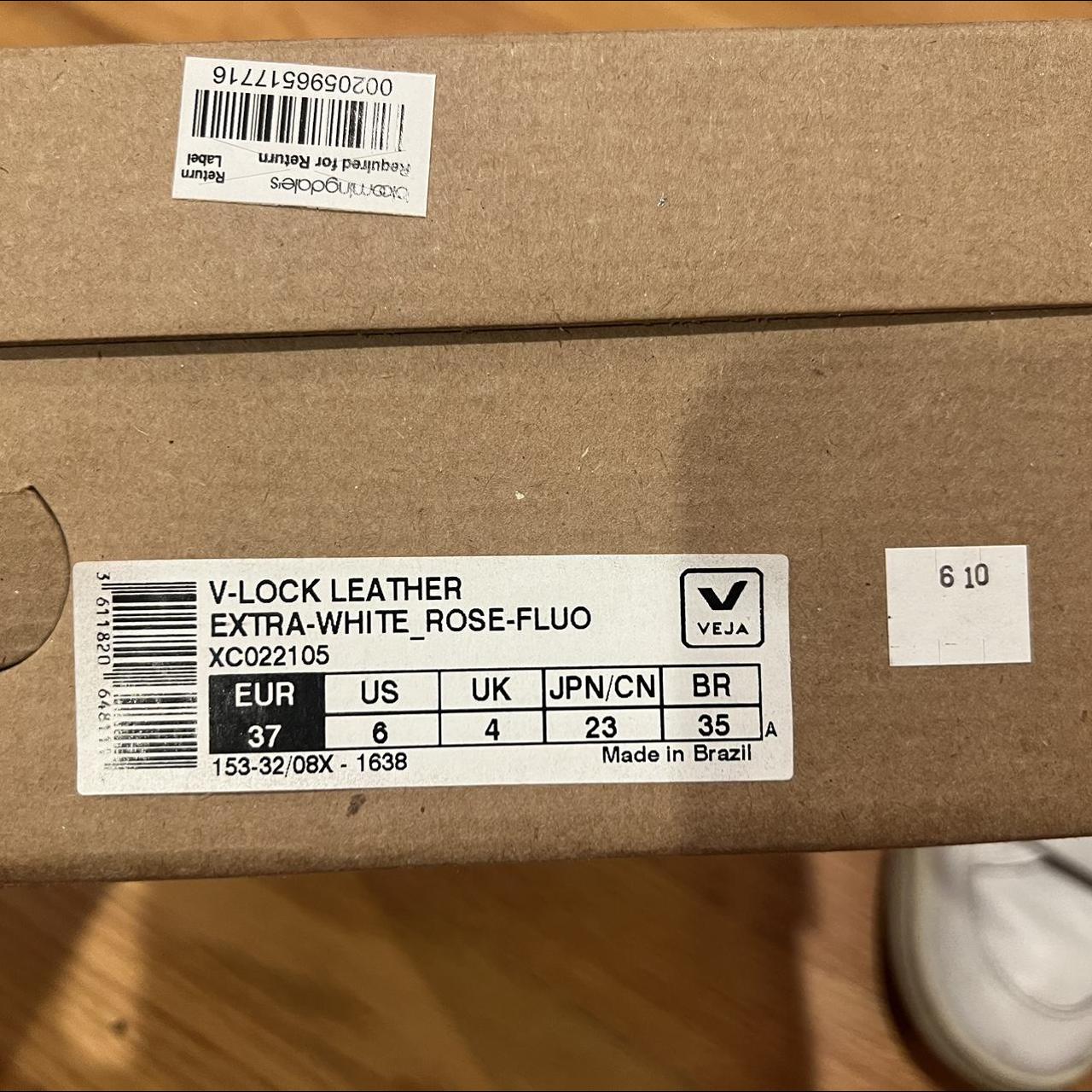 White Velcro with neon pink detailing vejas. Comes... - Depop