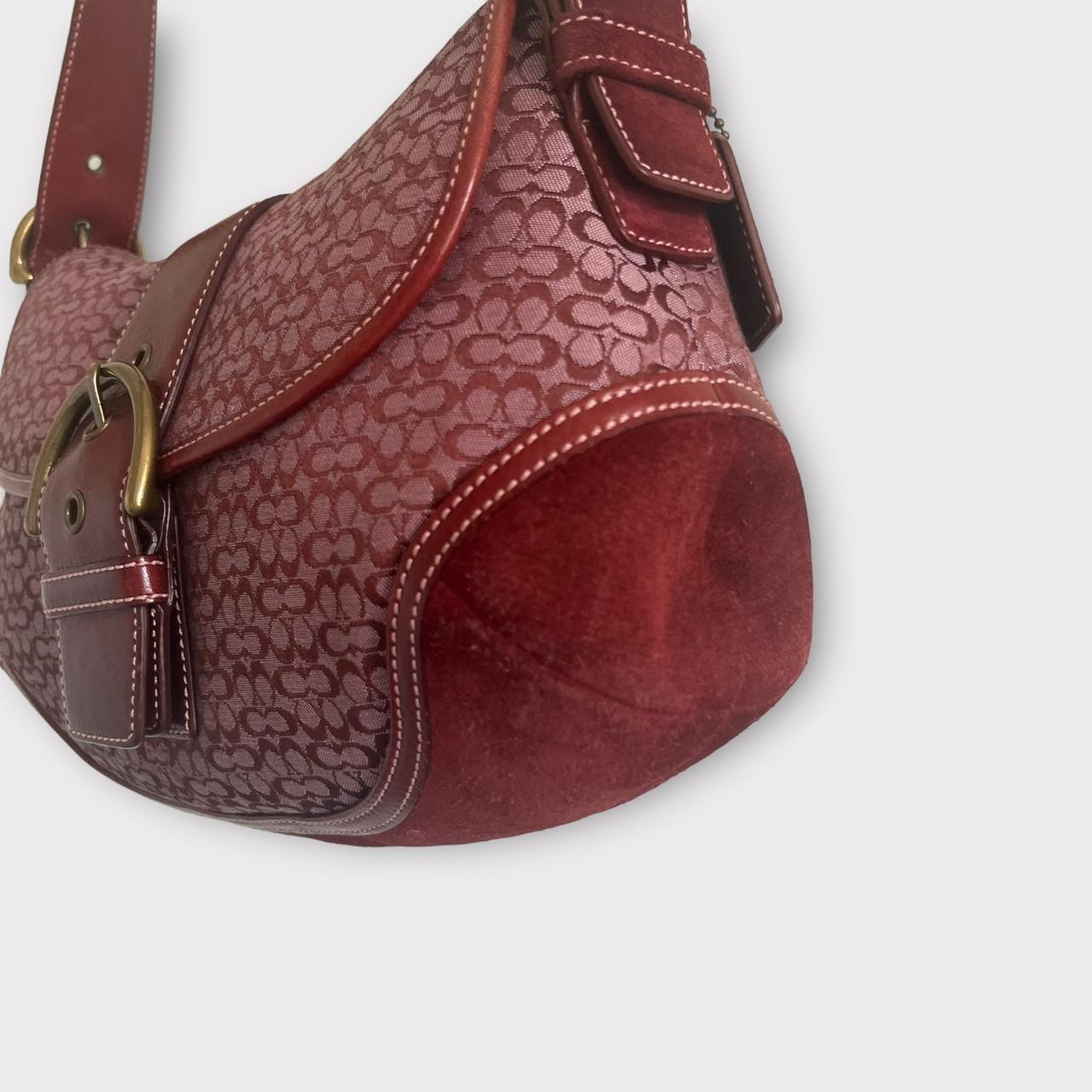 Authentic vintage Coach soho bag in a burgundy red... - Depop