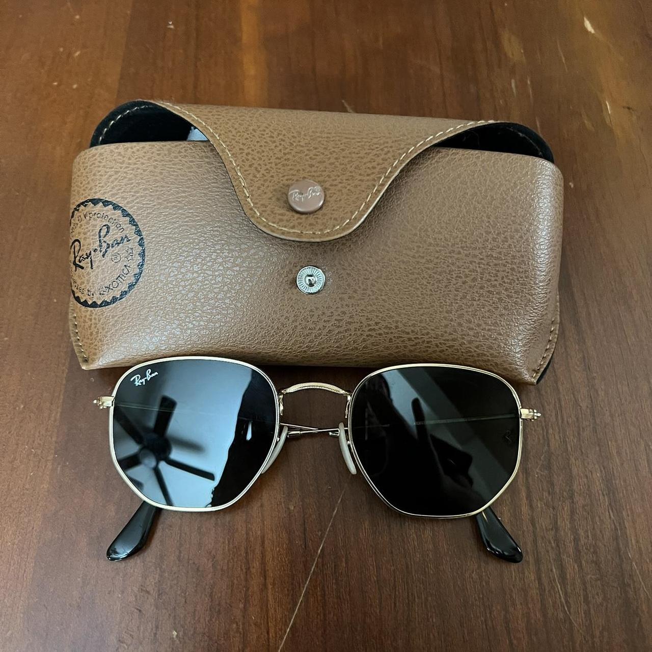 Unisex Ray Bans Hexagonal flat lenses used to wear... - Depop