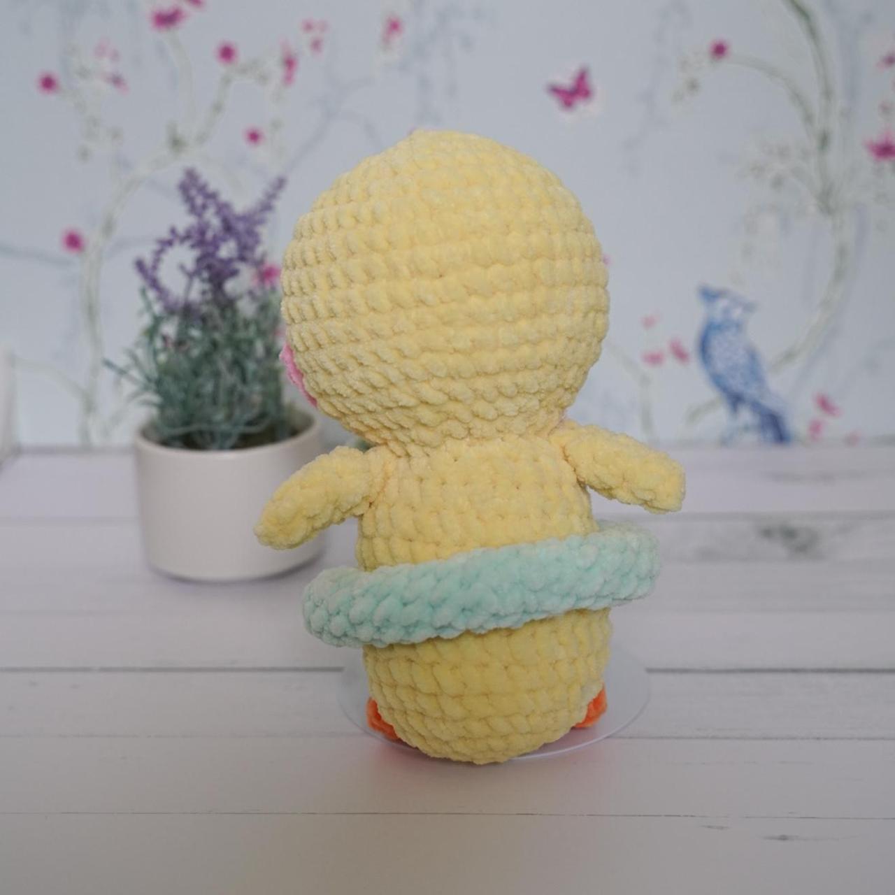 Duck with frog floaty plush toy 20cm #crochet... - Depop