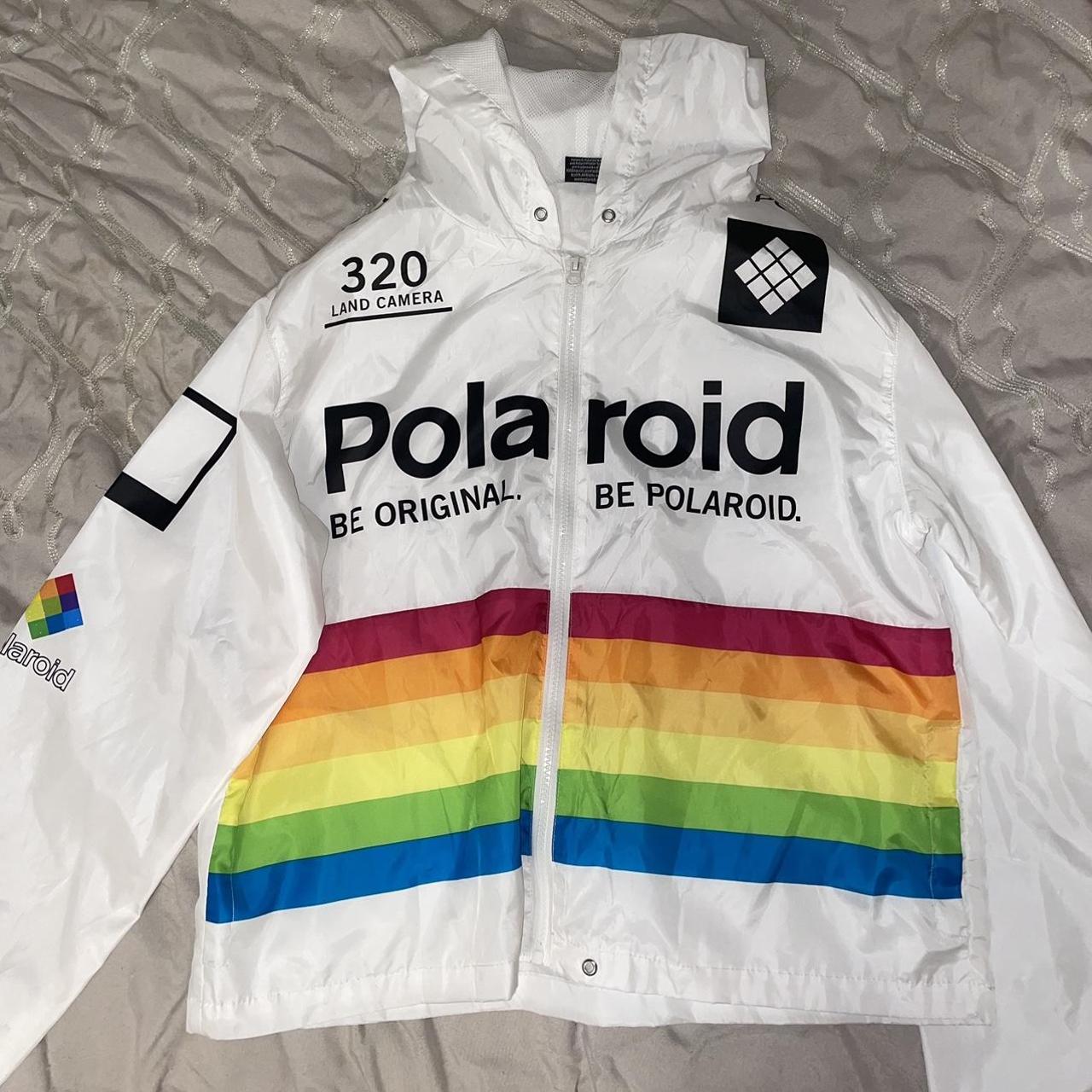 Polaroid brand graphic windbreaker jacket size extra... - Depop