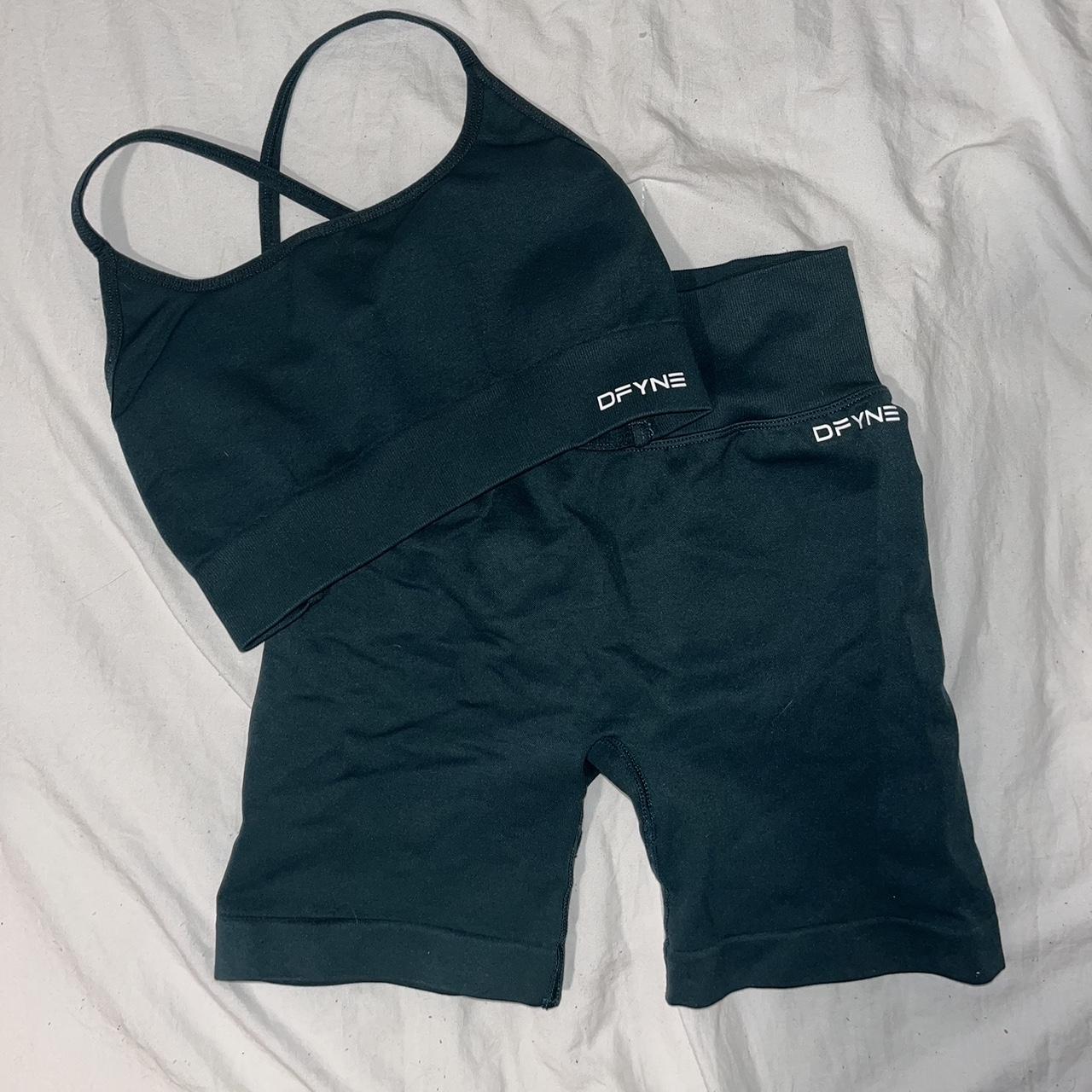 dark green DFYNE set gorgeous set, size small worn... - Depop