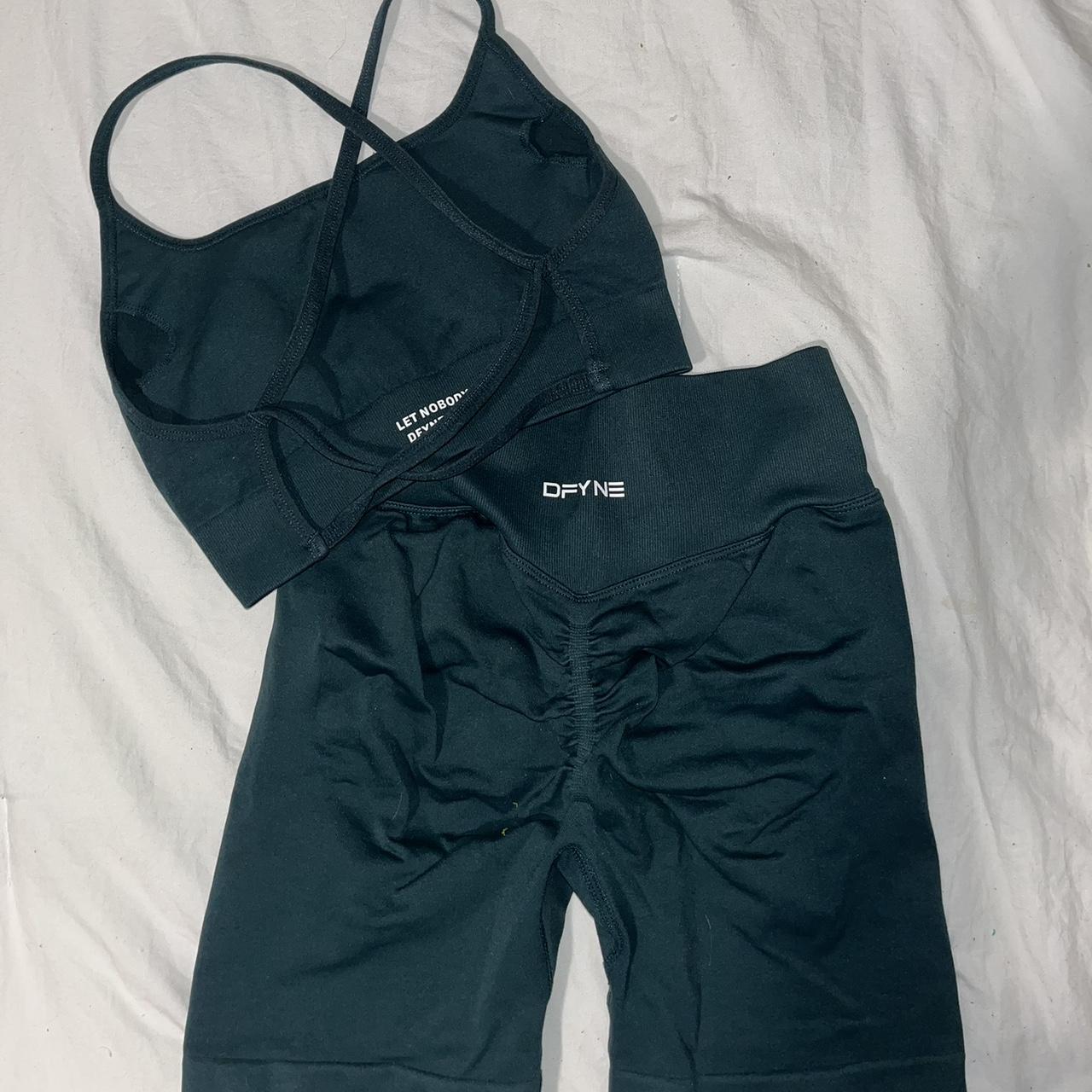 dark green DFYNE set gorgeous set, size small worn... - Depop