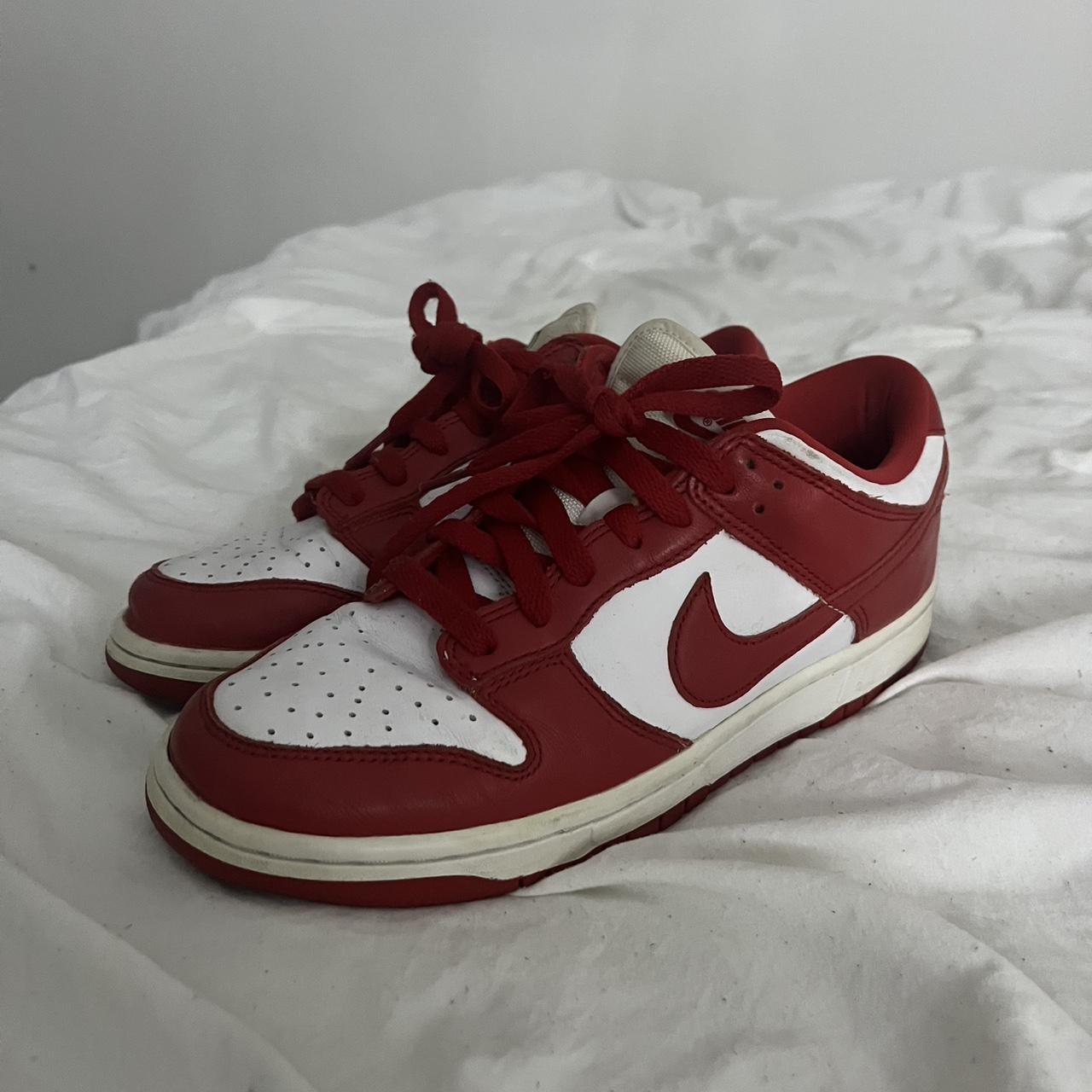 red St Johns Nike dunks size m 6.5 gently worn ... | Depop