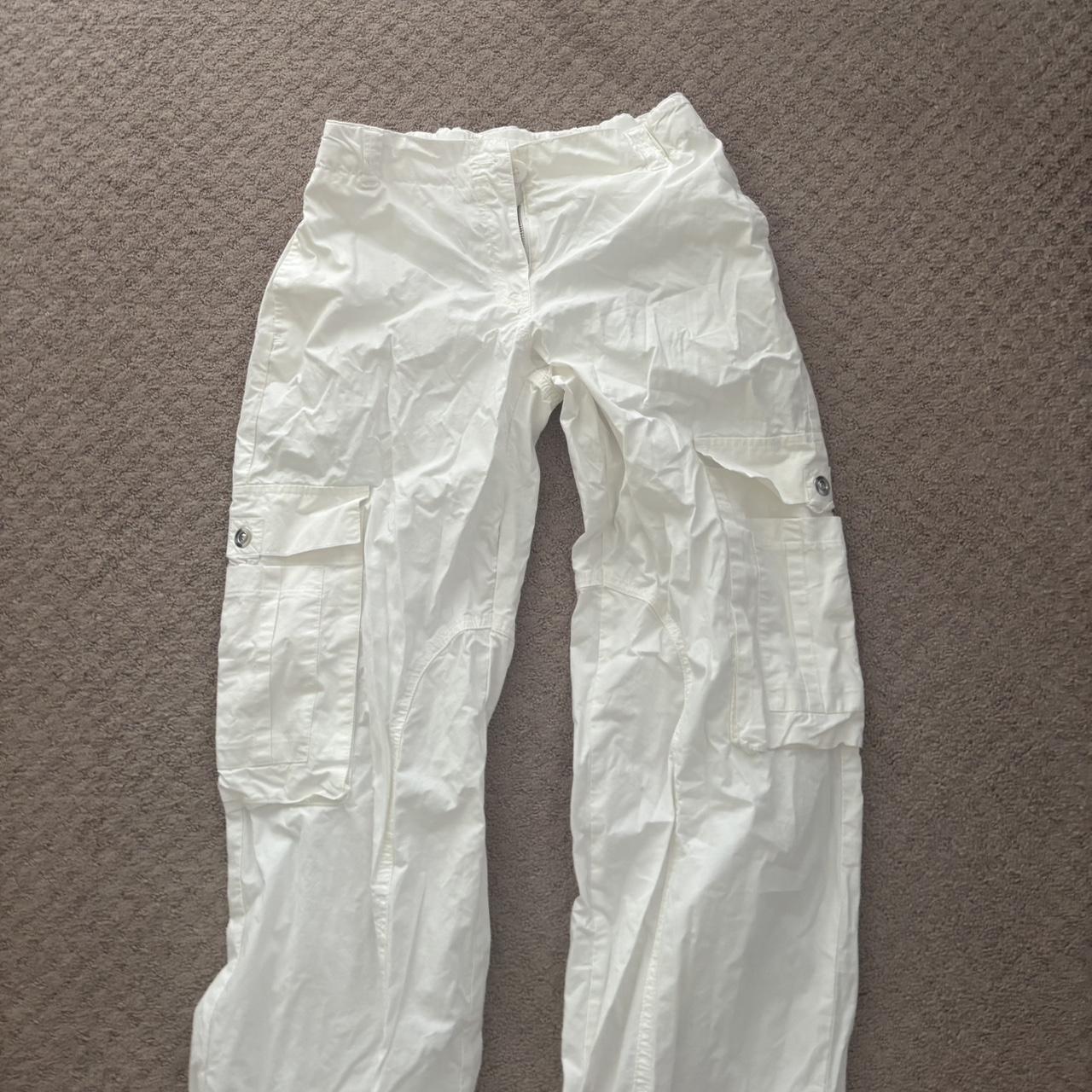 White Glassons oversize cargo pants Tiny staining... | Depop