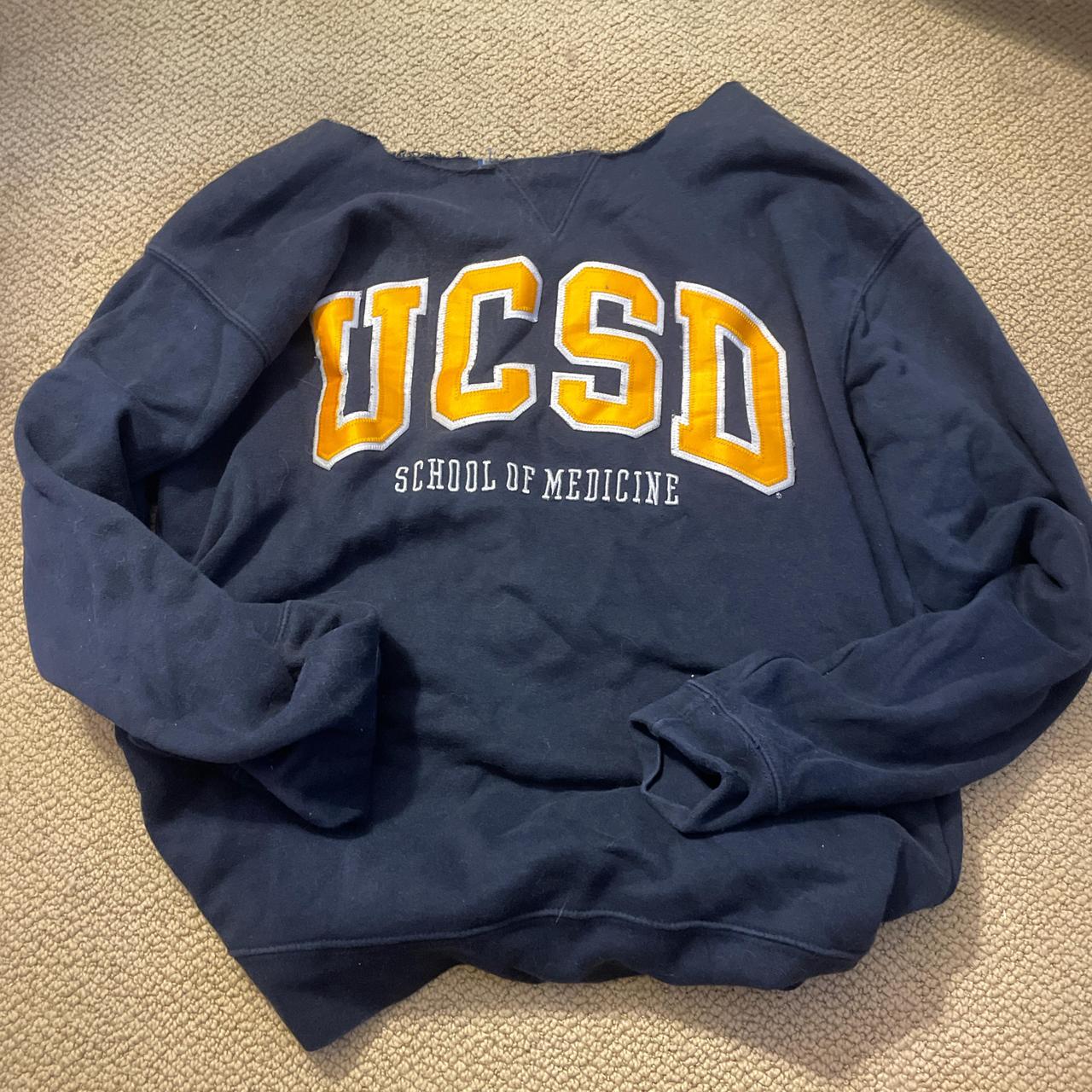 UCSD crewneck cut the top for it to go over my... - Depop