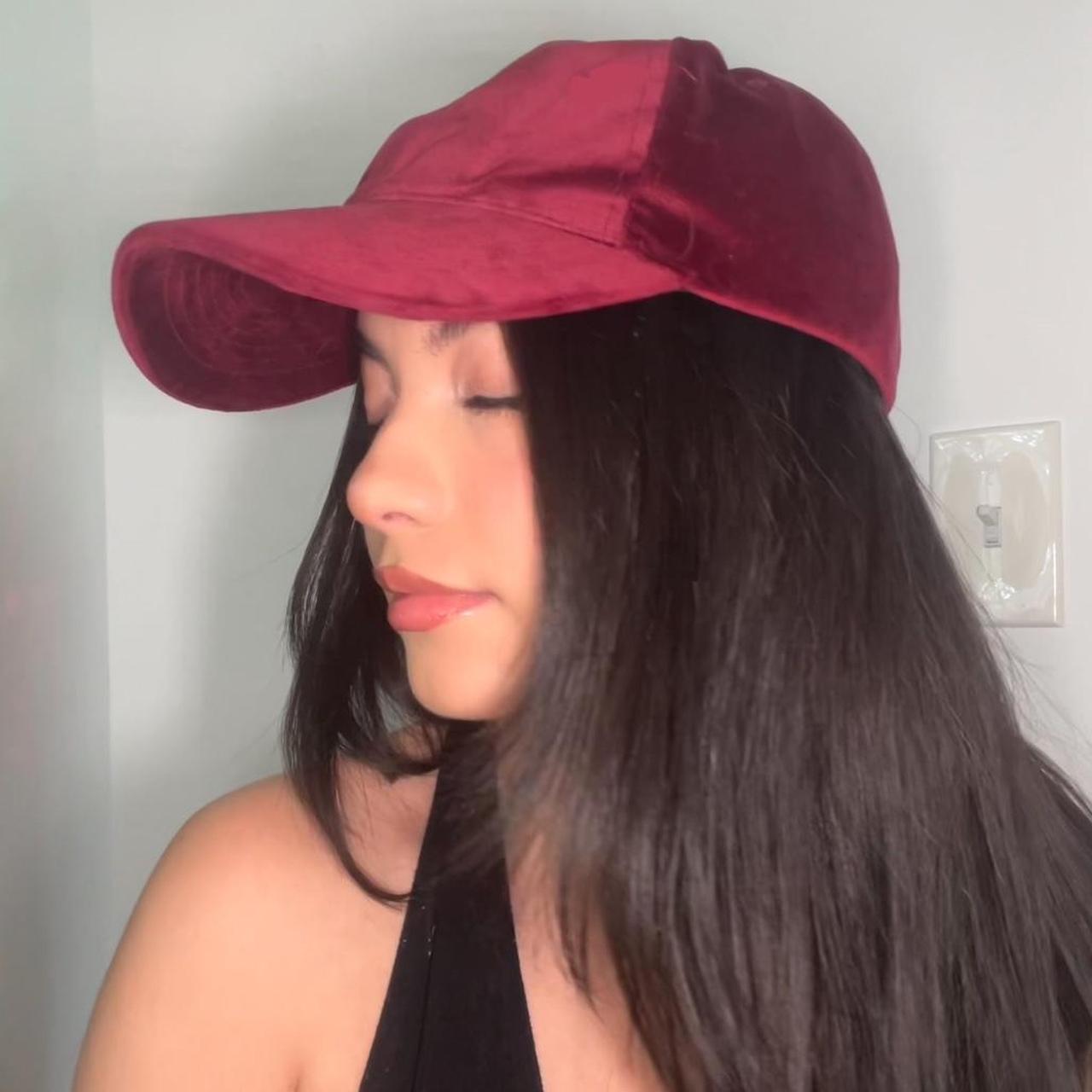 Red velvet hat - Depop