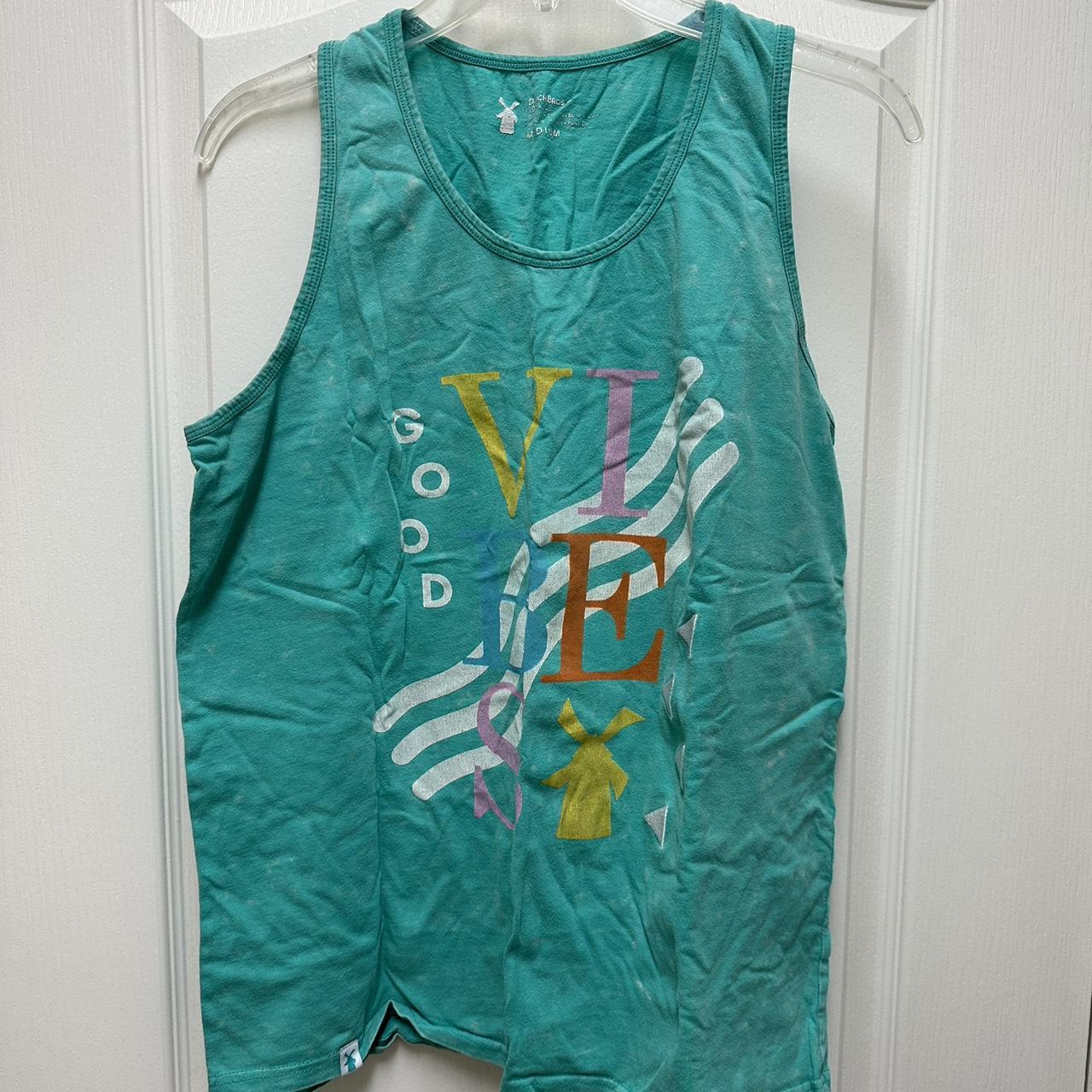 Dutch Bros Tank Top Turquoise Tank Top that is... - Depop
