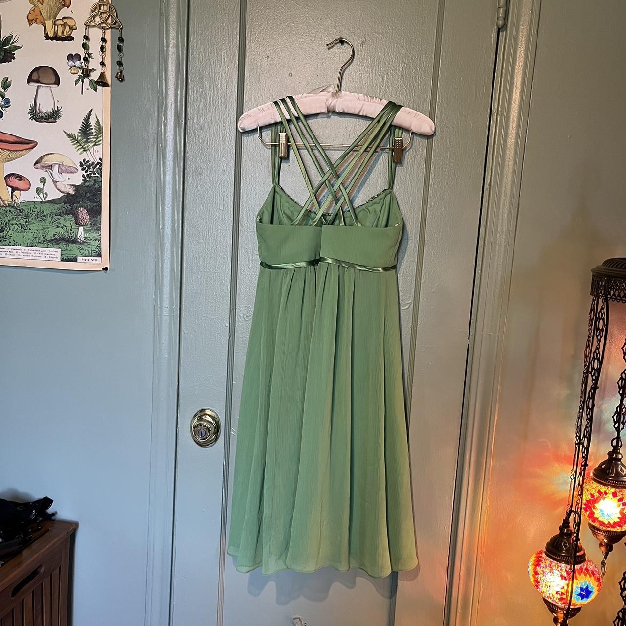 2000s green polyester dress from David’s bridal 🌿💚... - Depop