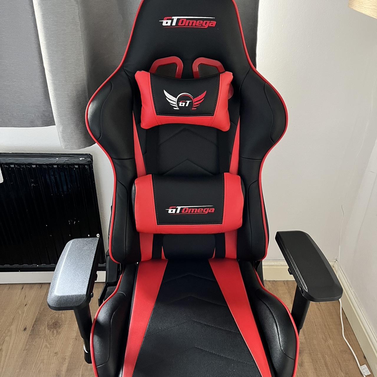 GT Omega Gaming Chair Black/Red Great condition - no... - Depop