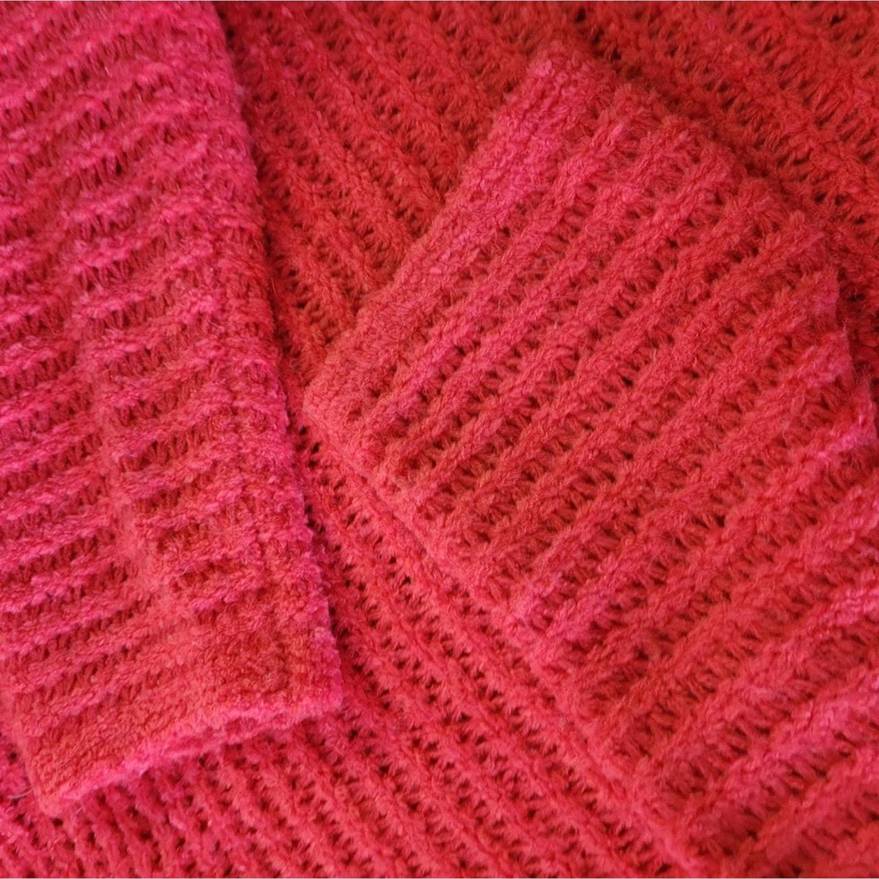 AERI COZY turtle neck thick knit sweater XS pink... - Depop