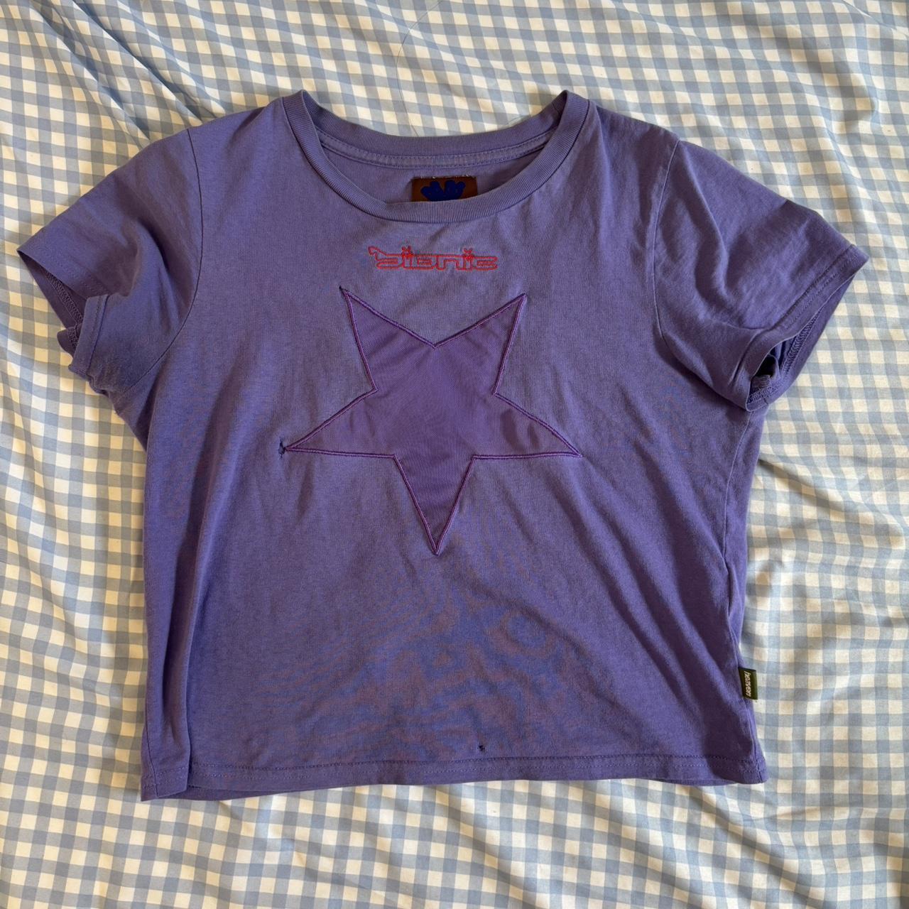 heaven marc jacobs purple bionic star crop top,... | Depop