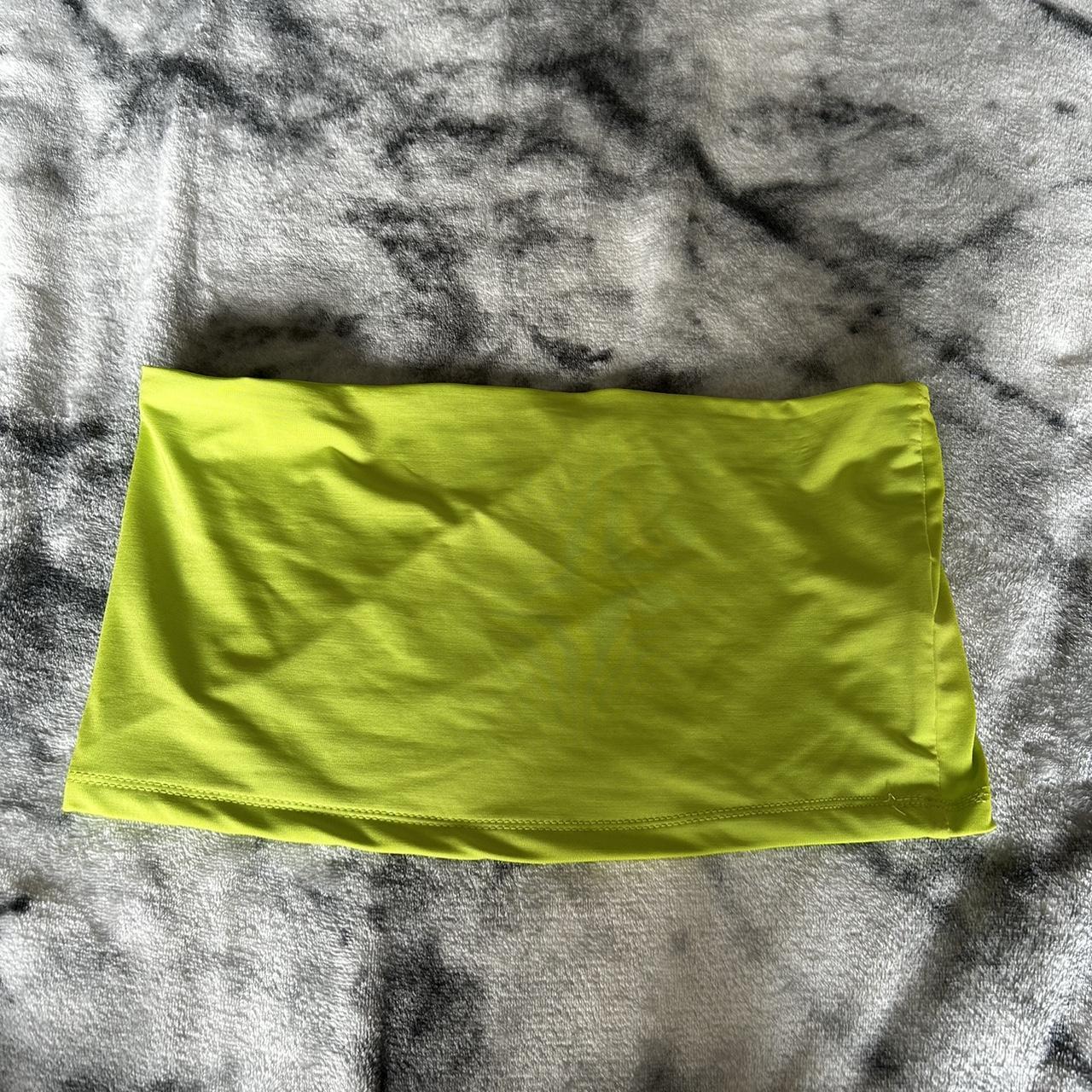 Primark neon boob tube Never worn Will fit a 10,12... - Depop