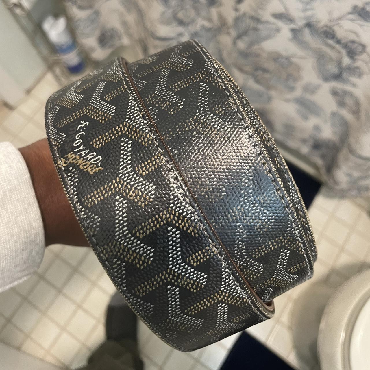 Goyard Men's Black and Brown Belt | Depop