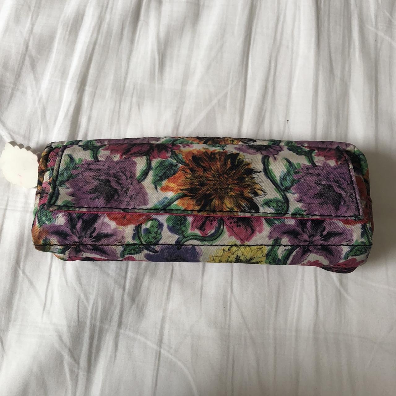 Pink paperchase floral flower print zip up pencil... - Depop