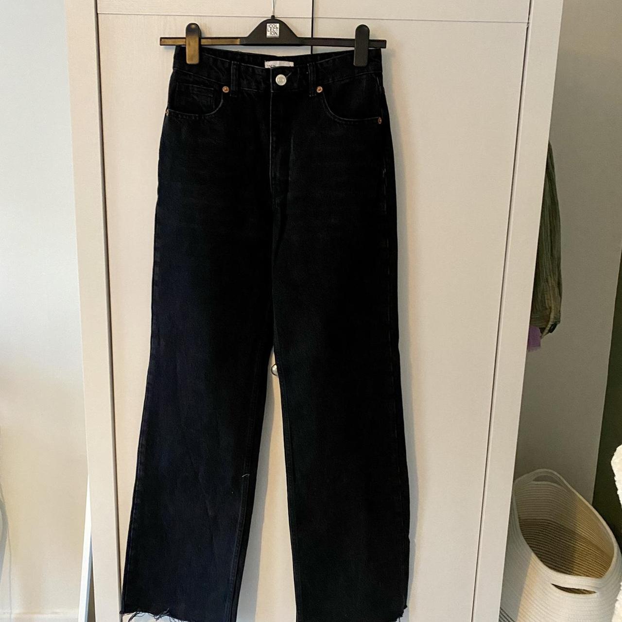 Zara black wide leg size EU 38 (UK 10) High... - Depop