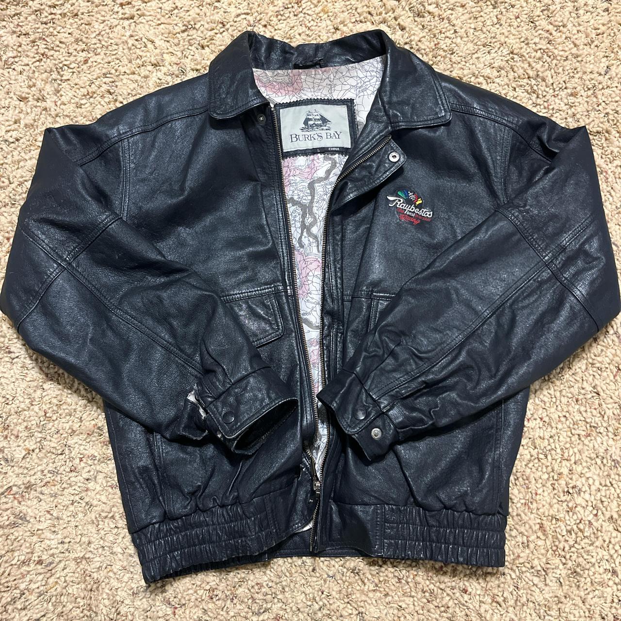 Vintage Burks bay leather jacket Sick jacket with a... | Depop