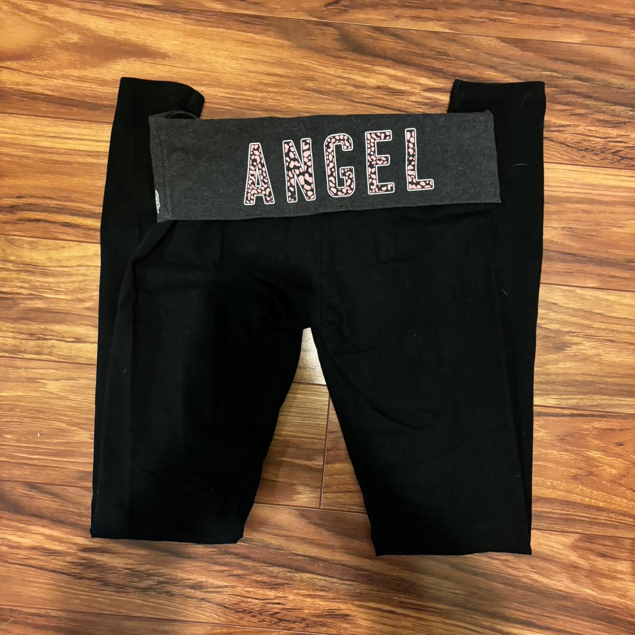 victoria’s secret/PINK angel yoga pants foldover... - Depop