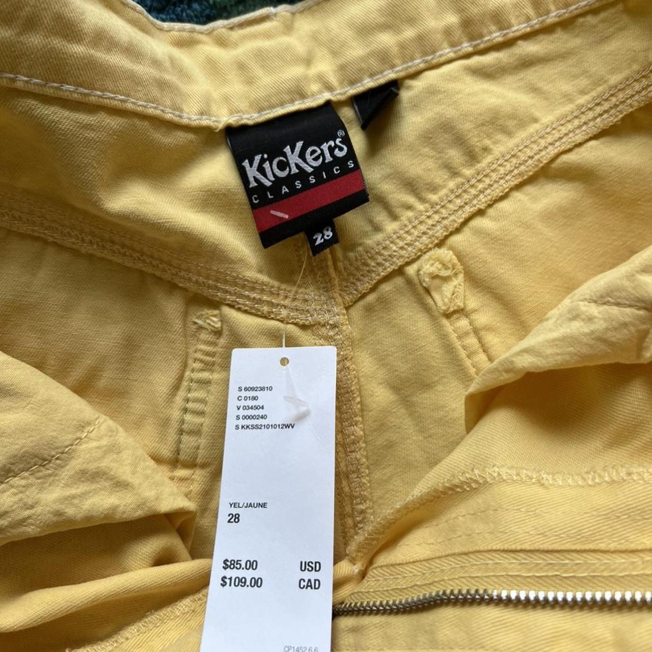NWT cute yellow cargo pants; brand “kickers” but... - Depop