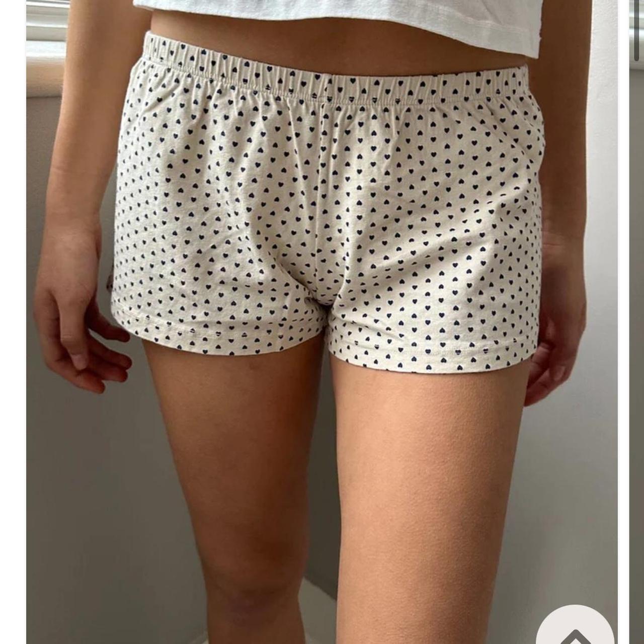 Brandy Melville pajama set tank and shorts navy... - Depop