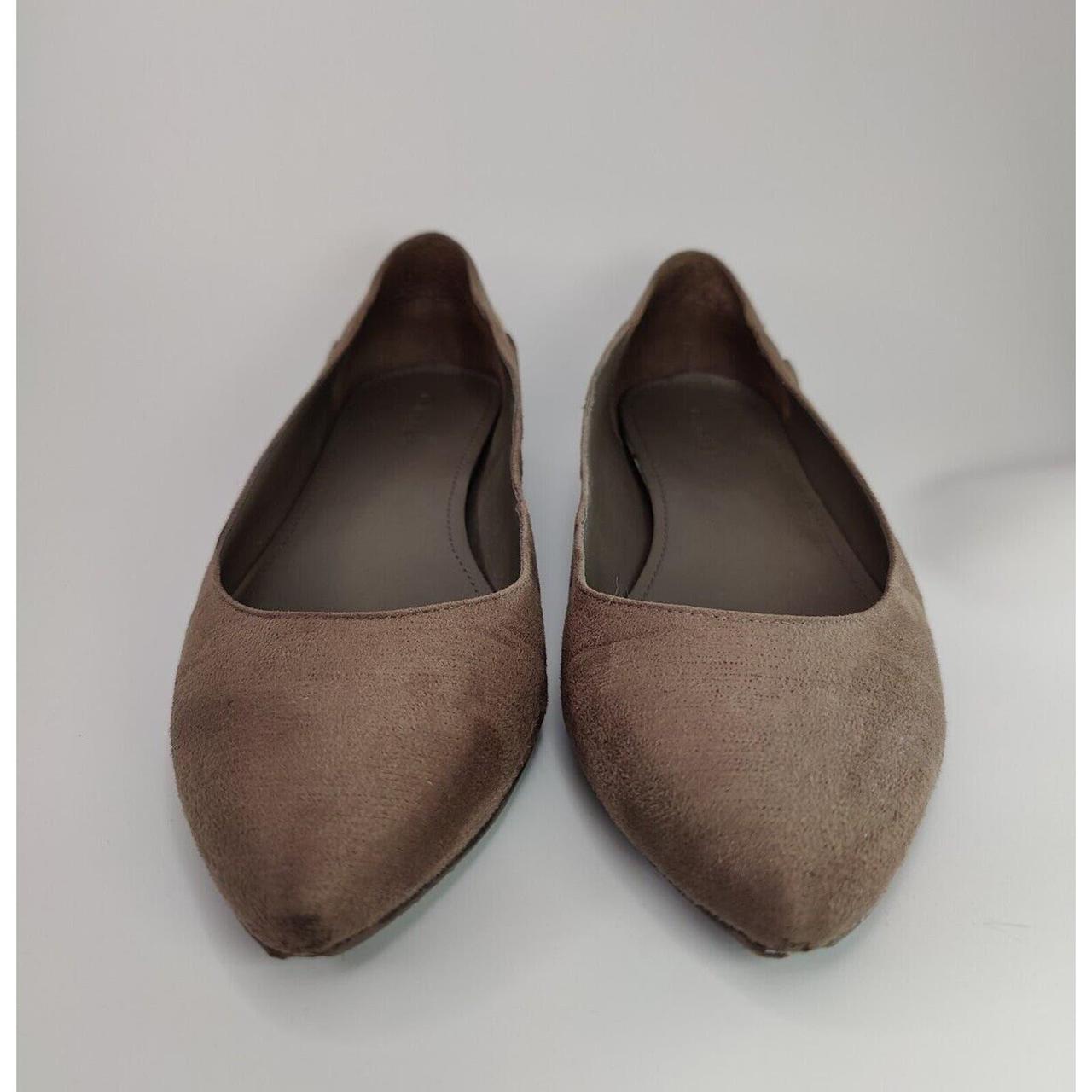 Gray Calvin Klein pointed toe Ballet flats sz... - Depop