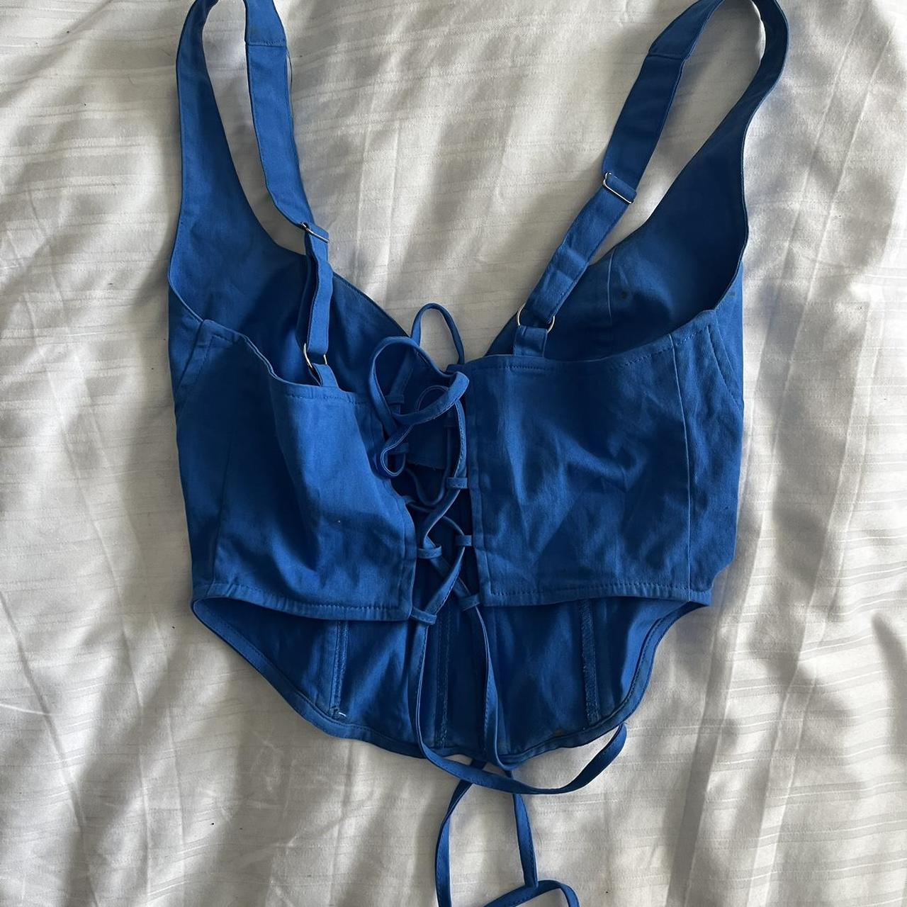 Blue glassons corset in size 8 REALLY flattering... - Depop