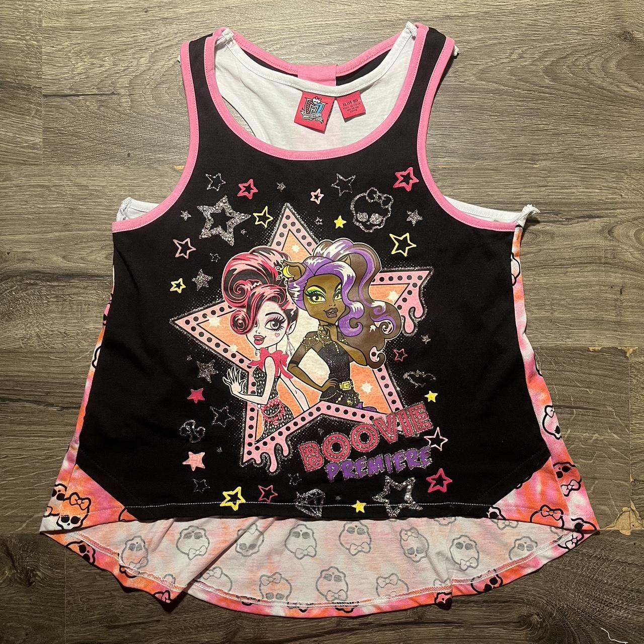 Black & Pink Monster High Multicolor & White... | Depop