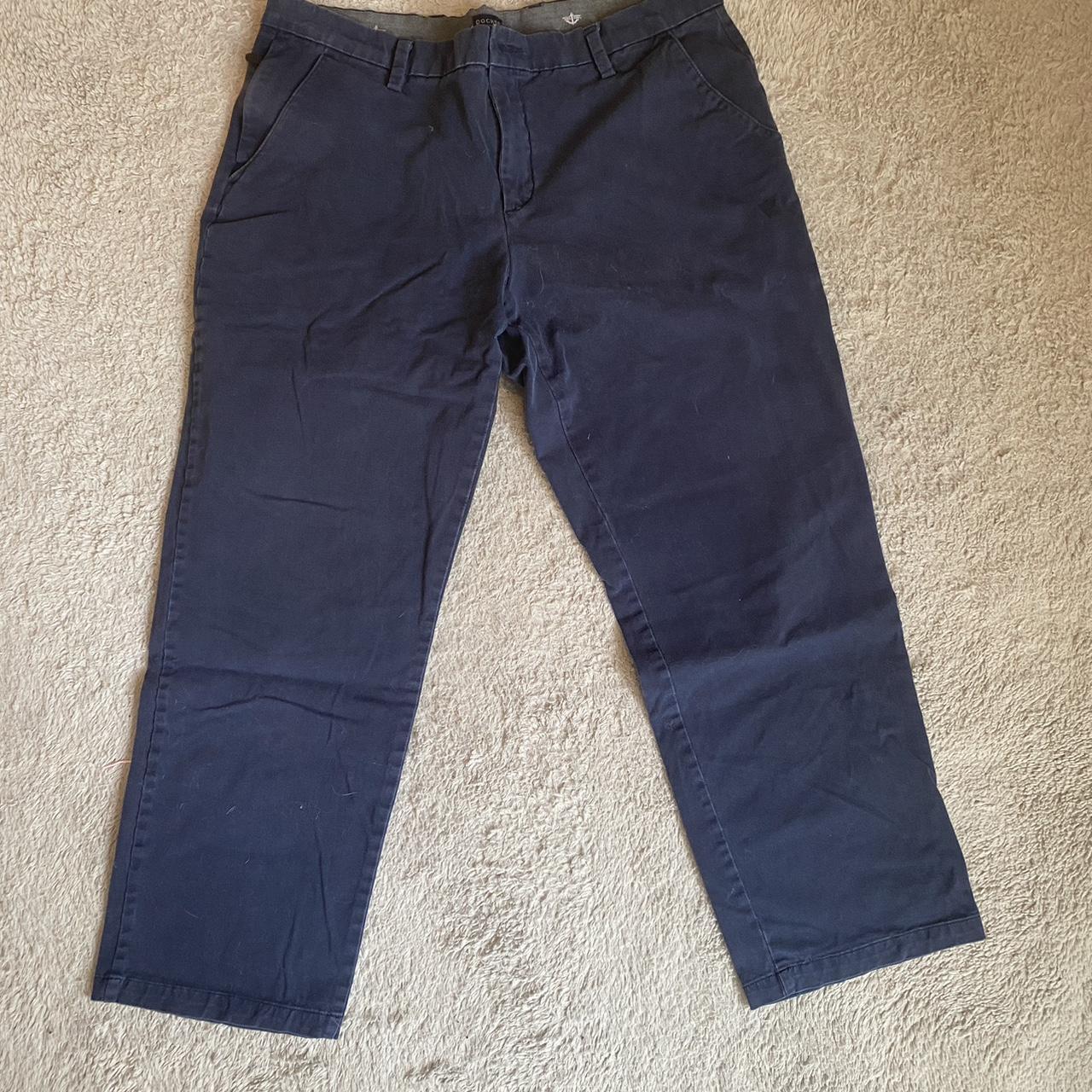 Retro Y2k Dockers pants | Navy straight fit casual... - Depop