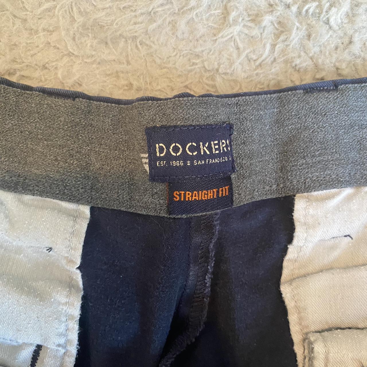 Retro Y2k Dockers pants | Navy straight fit casual... - Depop