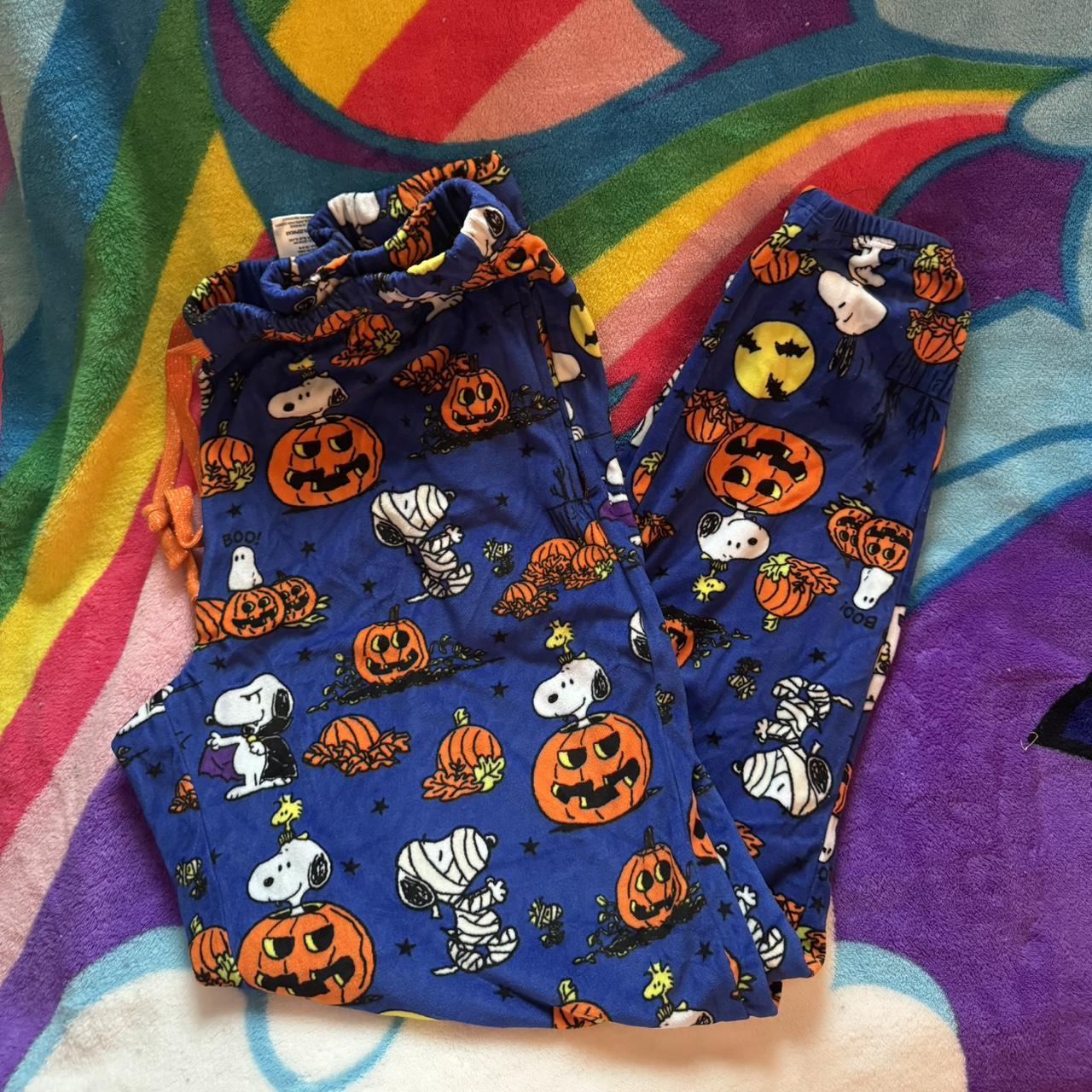 Peanuts snoopy Halloween pj pajama pants size small... - Depop