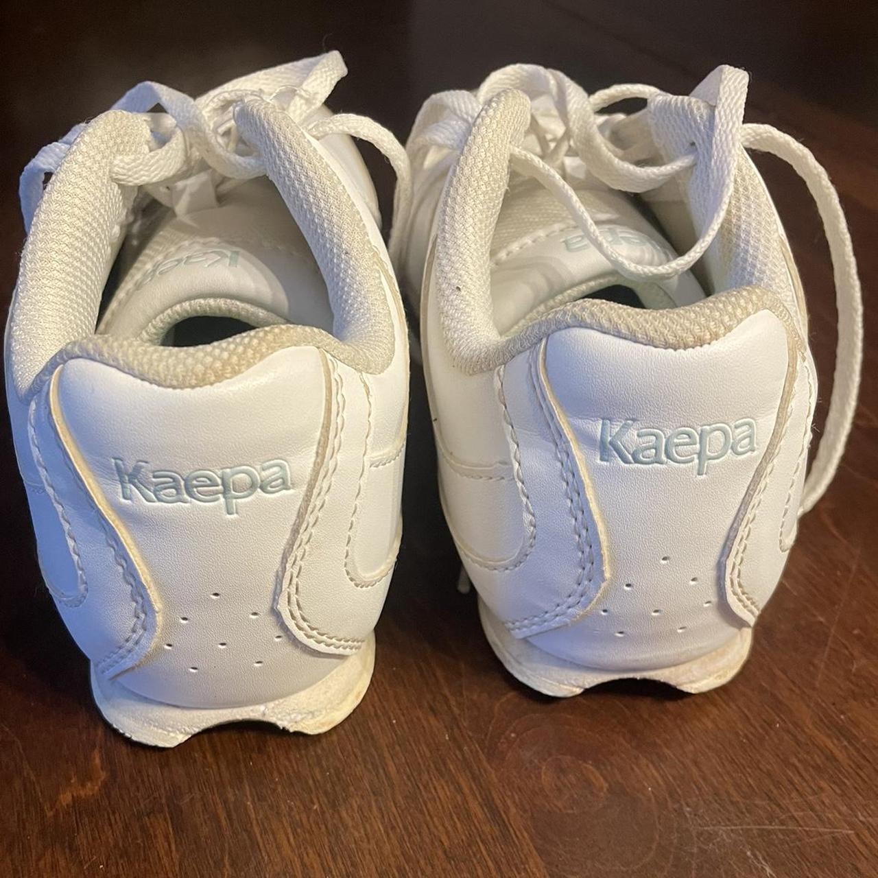 Kaepa white leather cheerleading/tennis shoes... - Depop