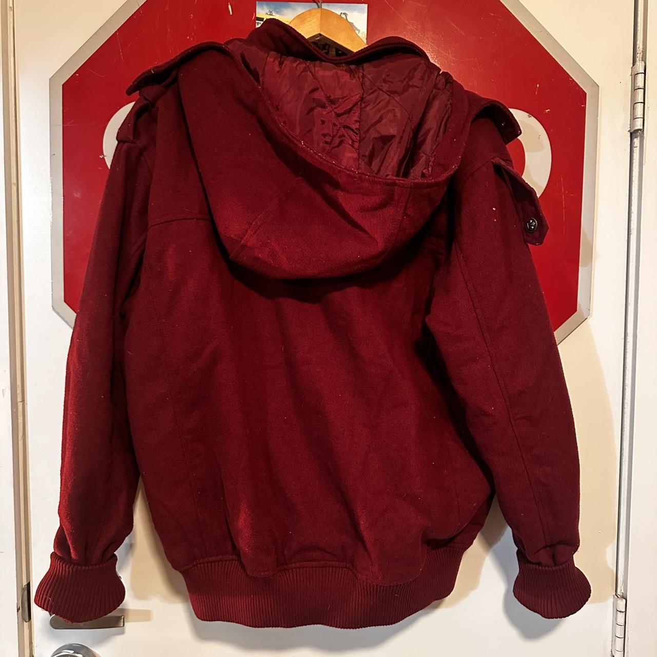 Vintage Heavy duty red jacket with detachable... - Depop
