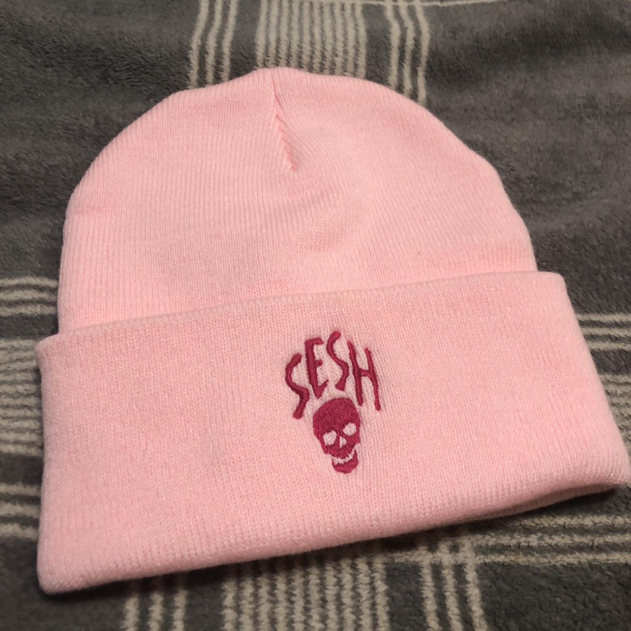 Pink Sesh Beanie - Depop