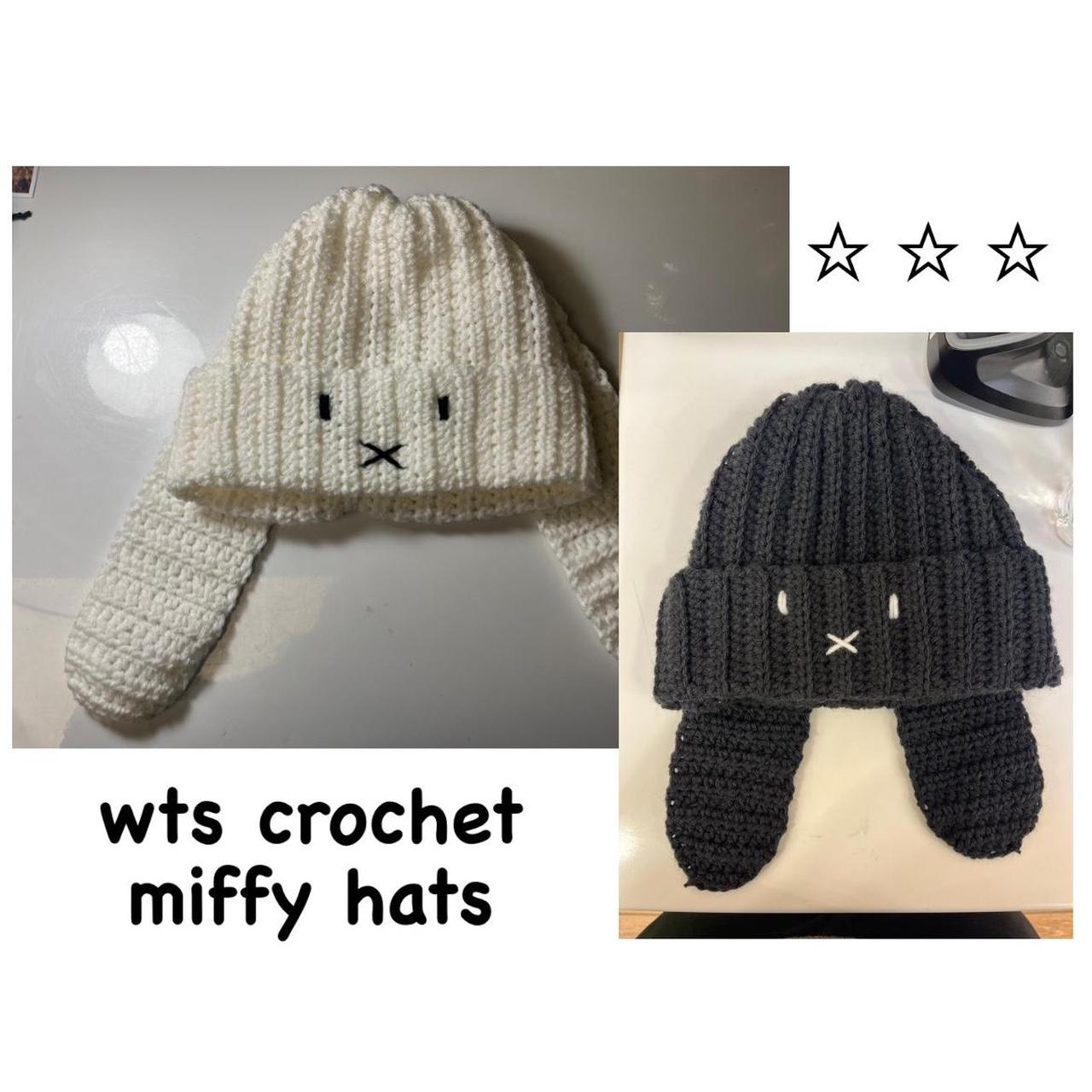 wts crochet handmade miffy hats ໒꒰ྀི´ ˘ ` ꒱ྀིა ☆ pls... - Depop
