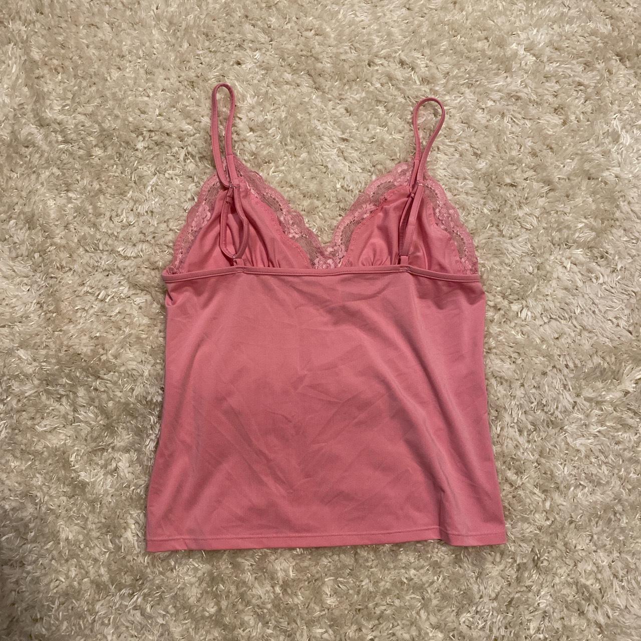 Rampage y2k pink lace cami top In perfect condition... - Depop