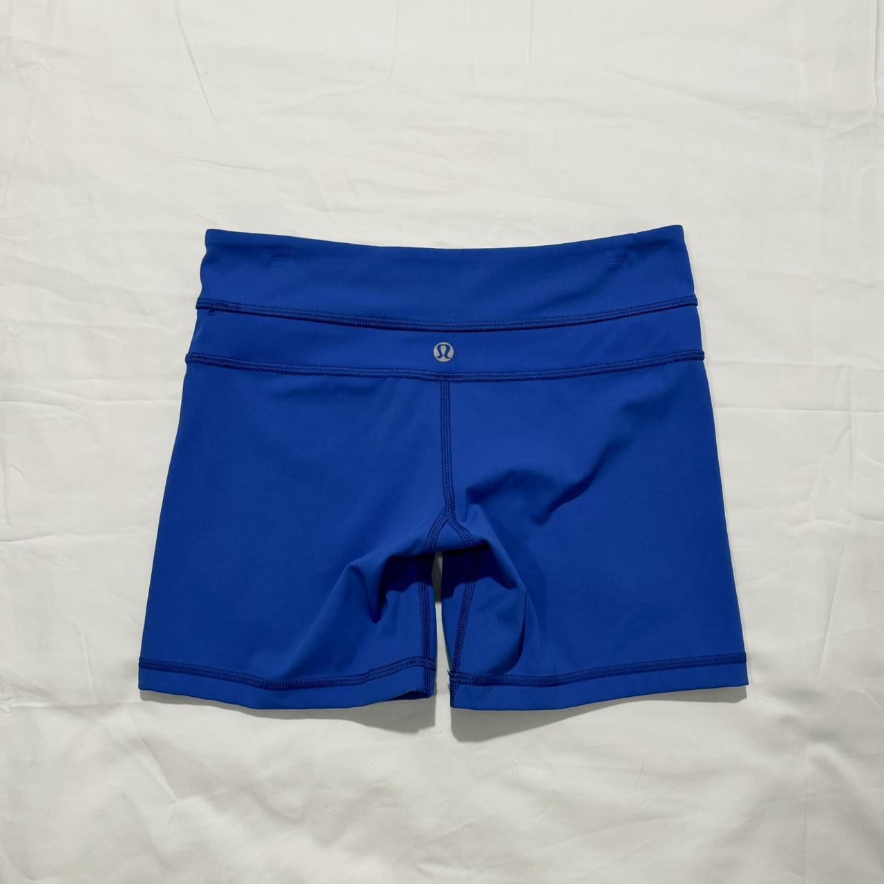 Lululemon spandex shorts Color is poolside blue In... - Depop