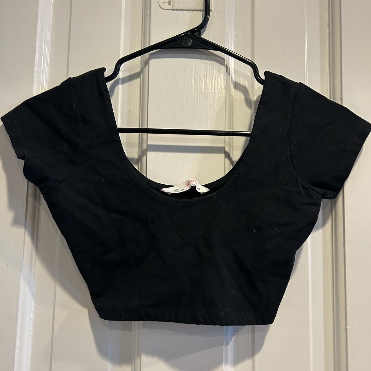 black supré crop top #blacktop#croptop - Depop
