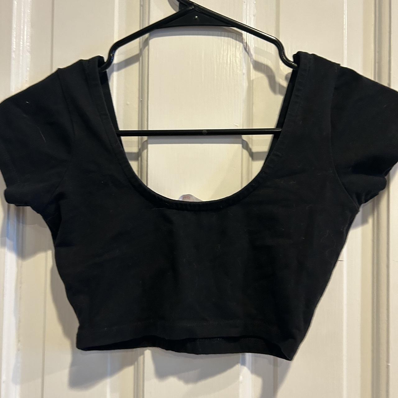 black supré crop top #blacktop#croptop - Depop