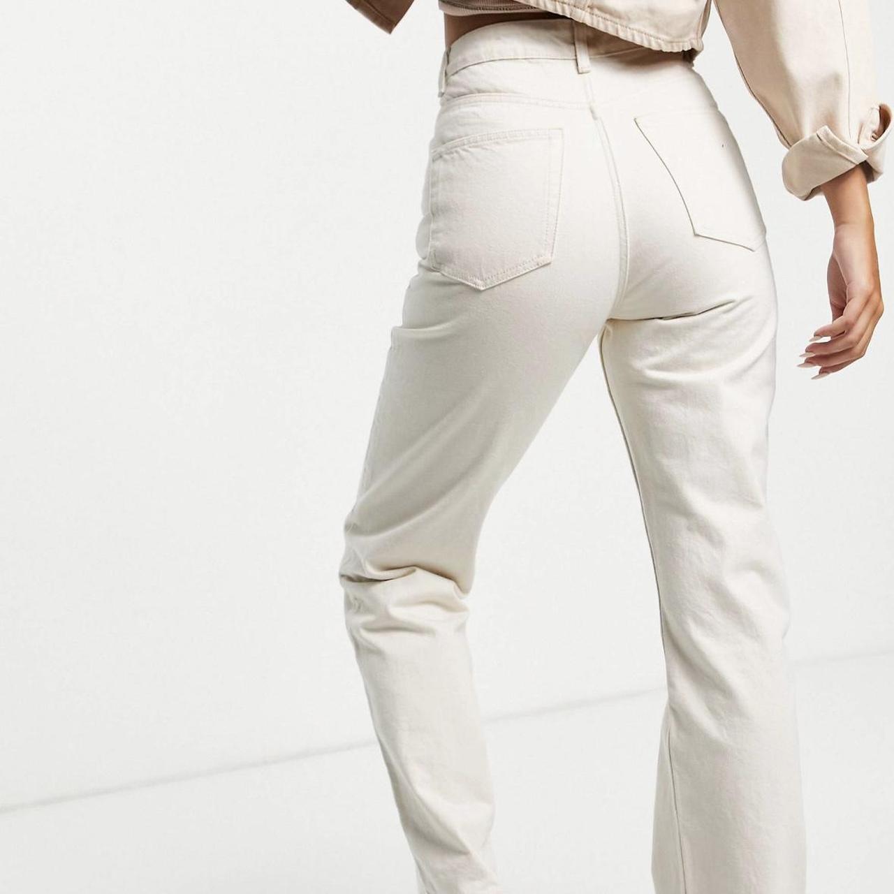 Weekday Rowe jeans in Ecru W27L30 Has a high... - Depop