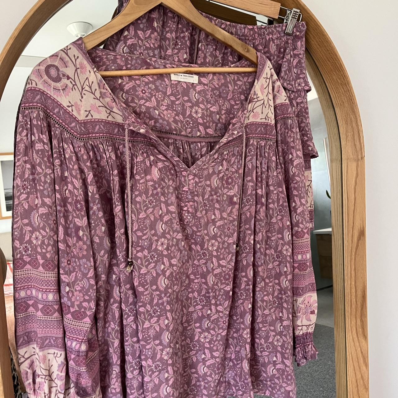 Spell Set. Blouse L, Skirt XL. Suits 14-16 Smoke... - Depop