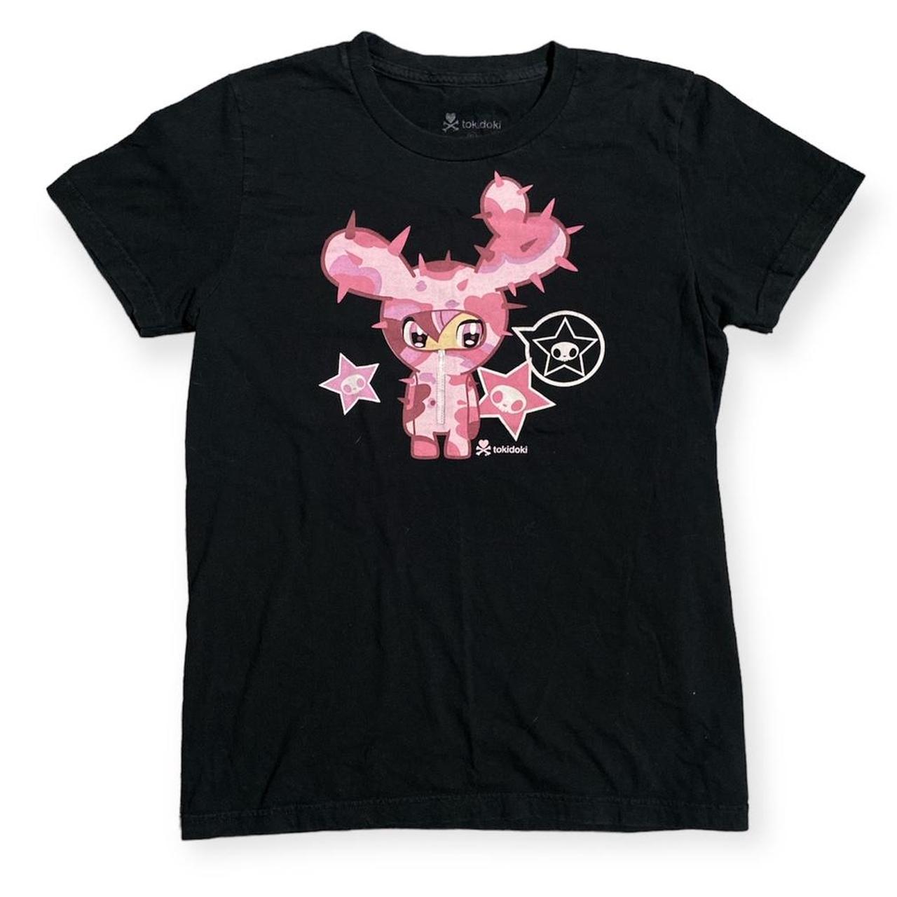 Tokidoki shirt. Black sabochan shirt, fits a L ... - Depop