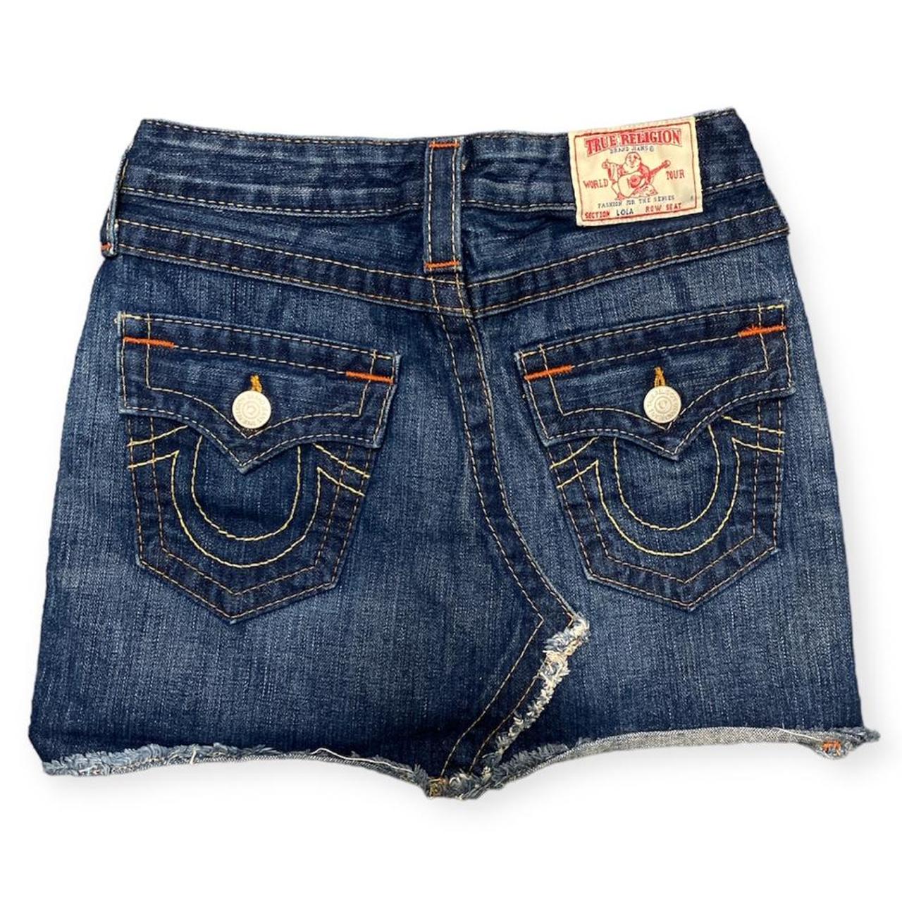 true religion mini skirt the cutest denim mini,... - Depop