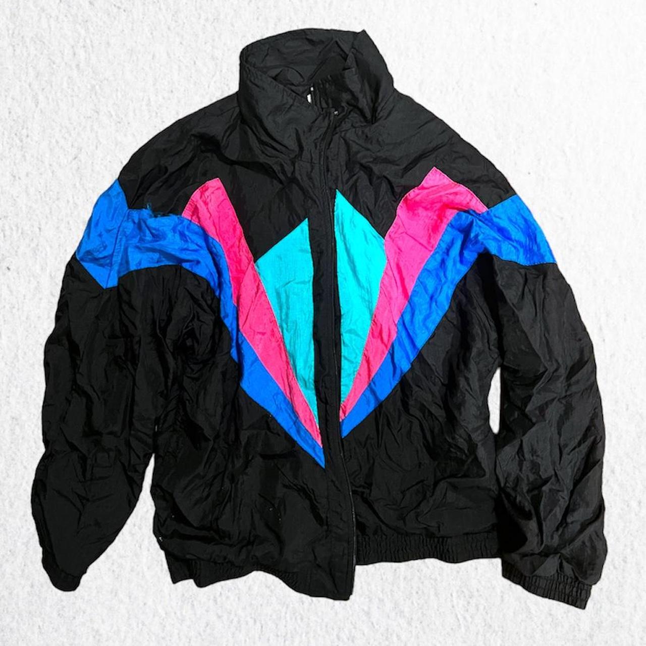 TRUE 80s vapor-wave jacket !!! SIZE XL... - Depop