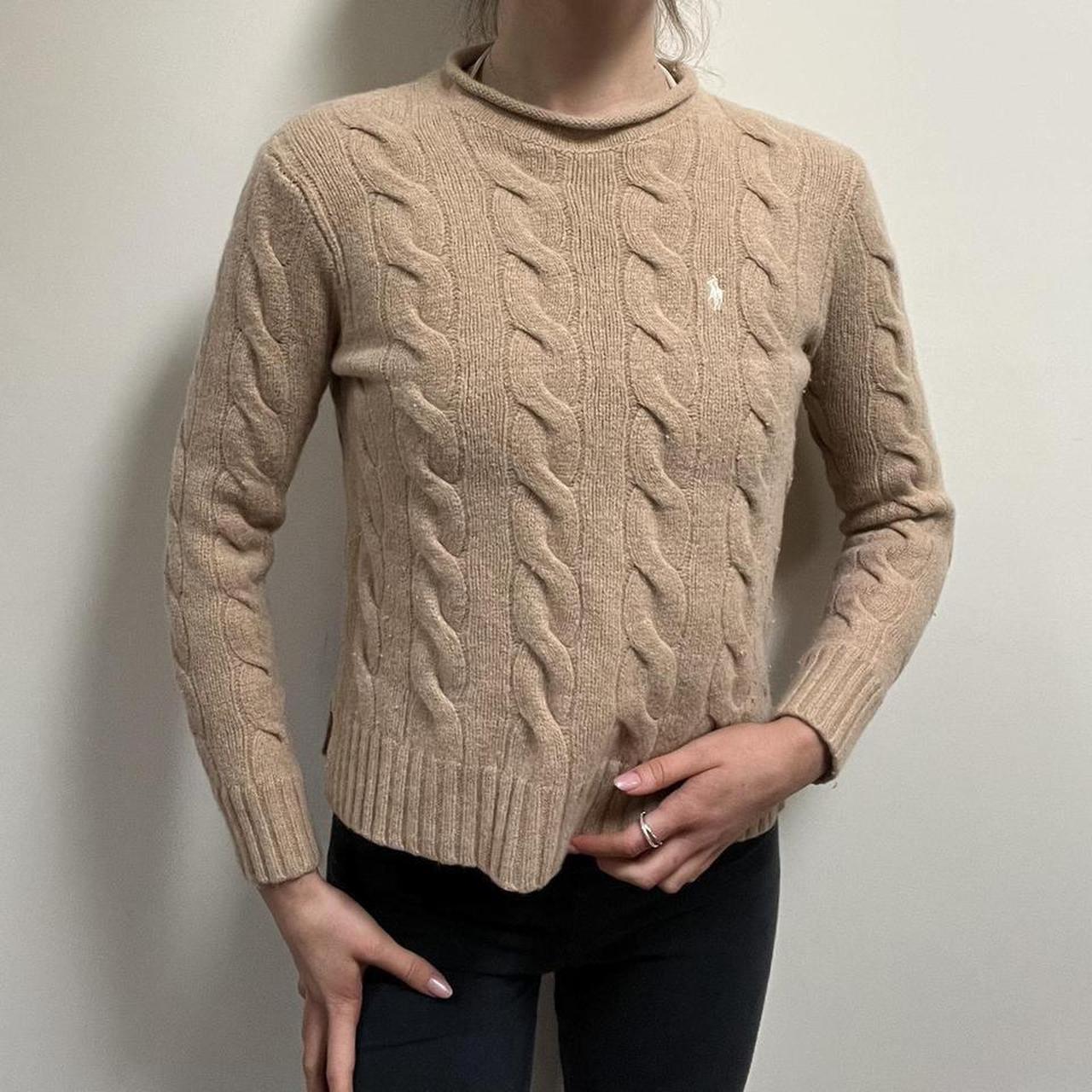 - Ralph Lauren beige cable knit jumper *material is... - Depop
